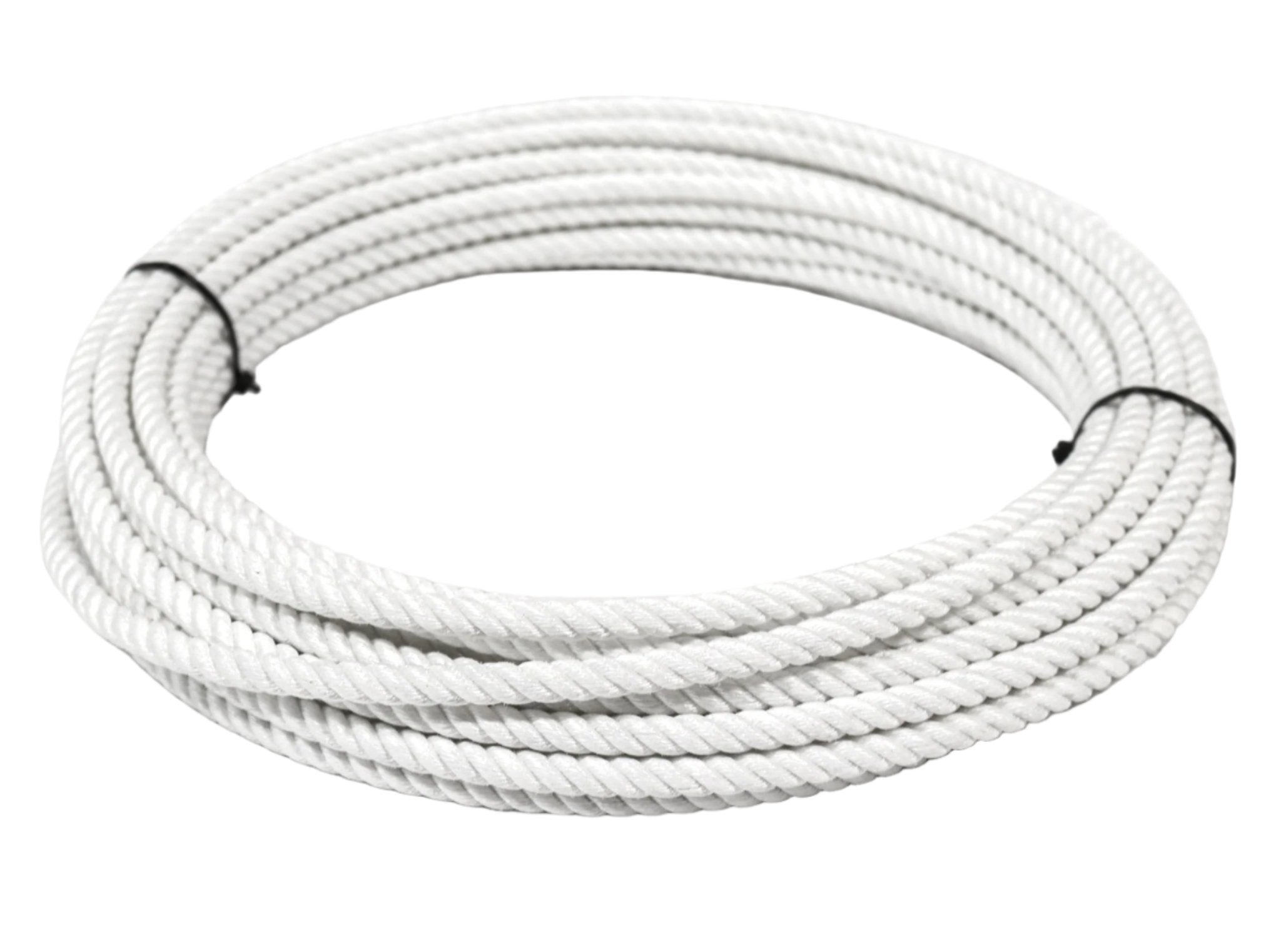 100 Ft White Soga de Plomo 11mm Lead Core Lariat Rope - M-Royal Saddles