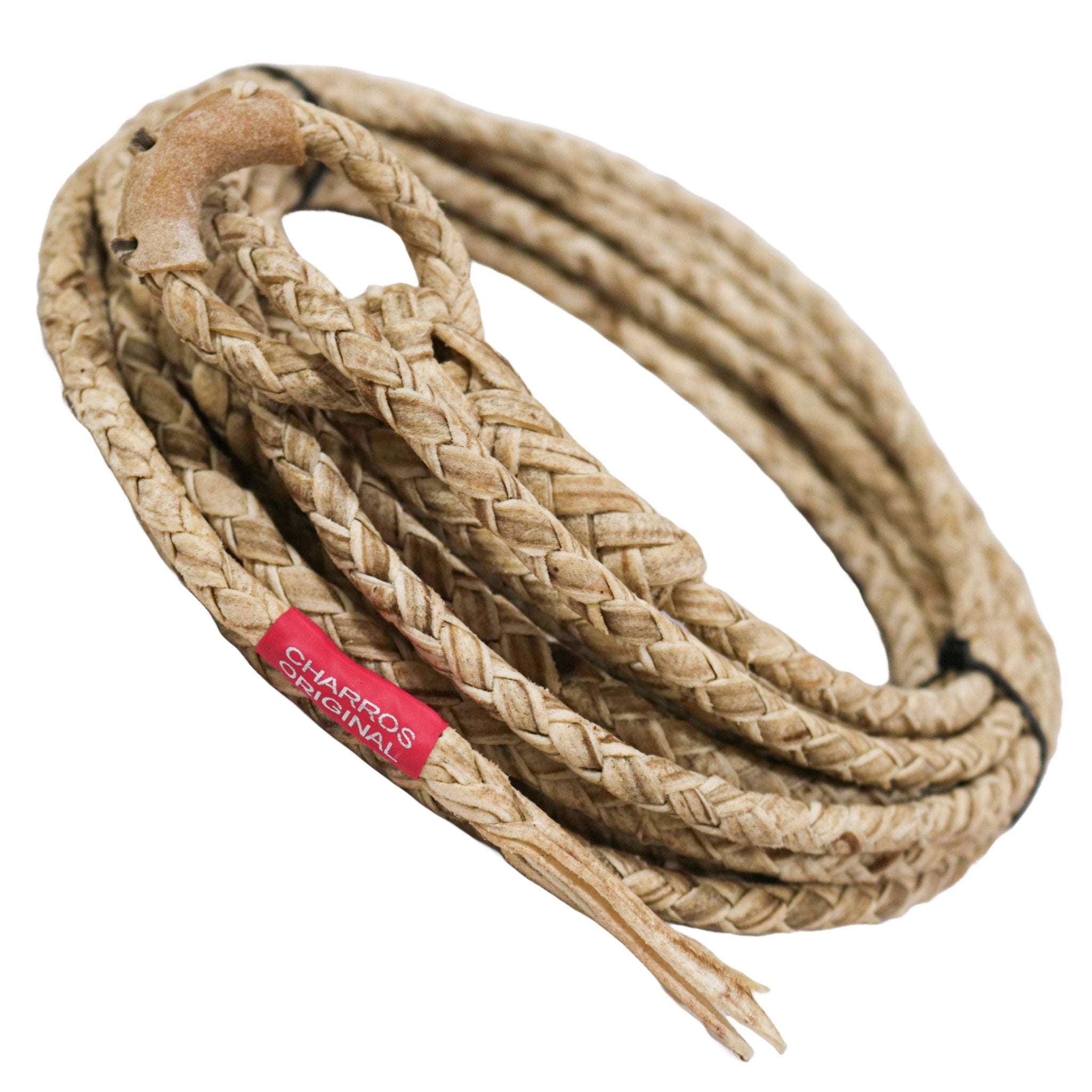 32 ft Flor Cuero Crudo Soga Fina Rawhide Leather Rope - M-Royal Saddles
