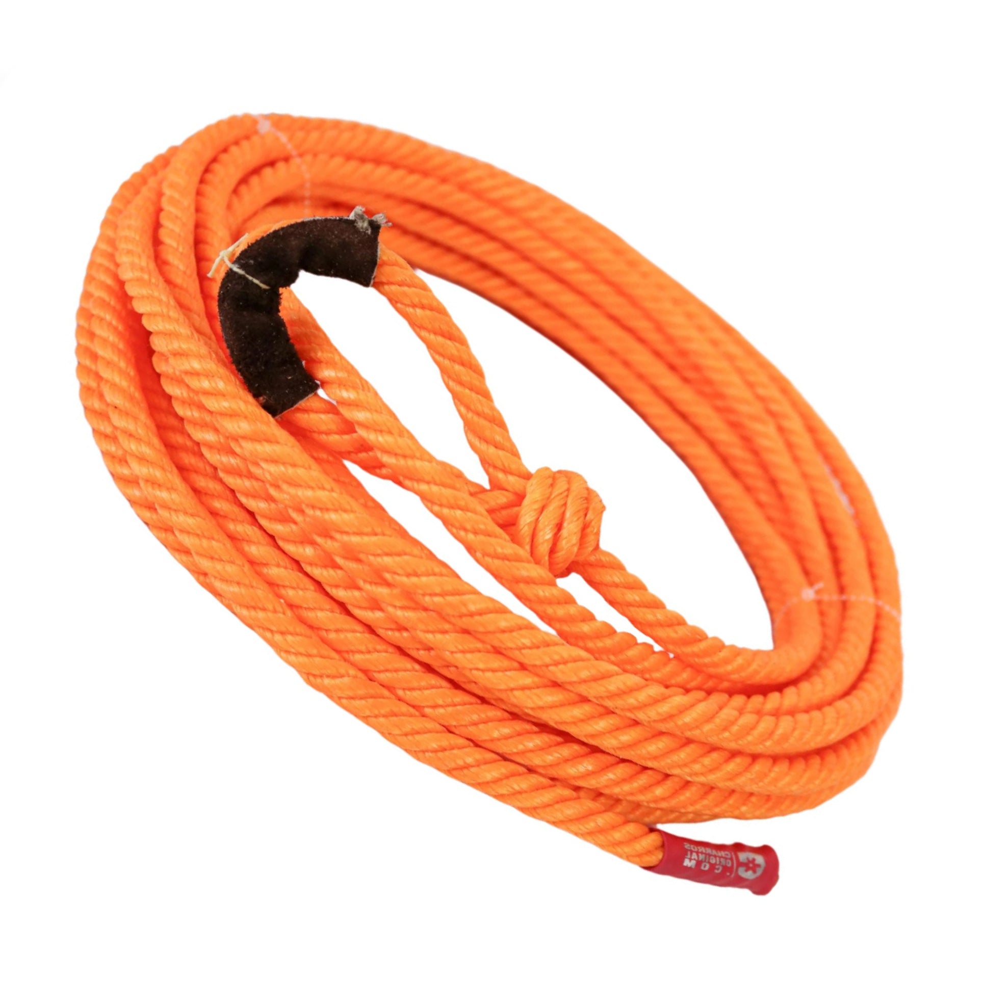 39FT. Charro Soga Naranja Para Florear Orange Trick Rope - M-Royal Saddles