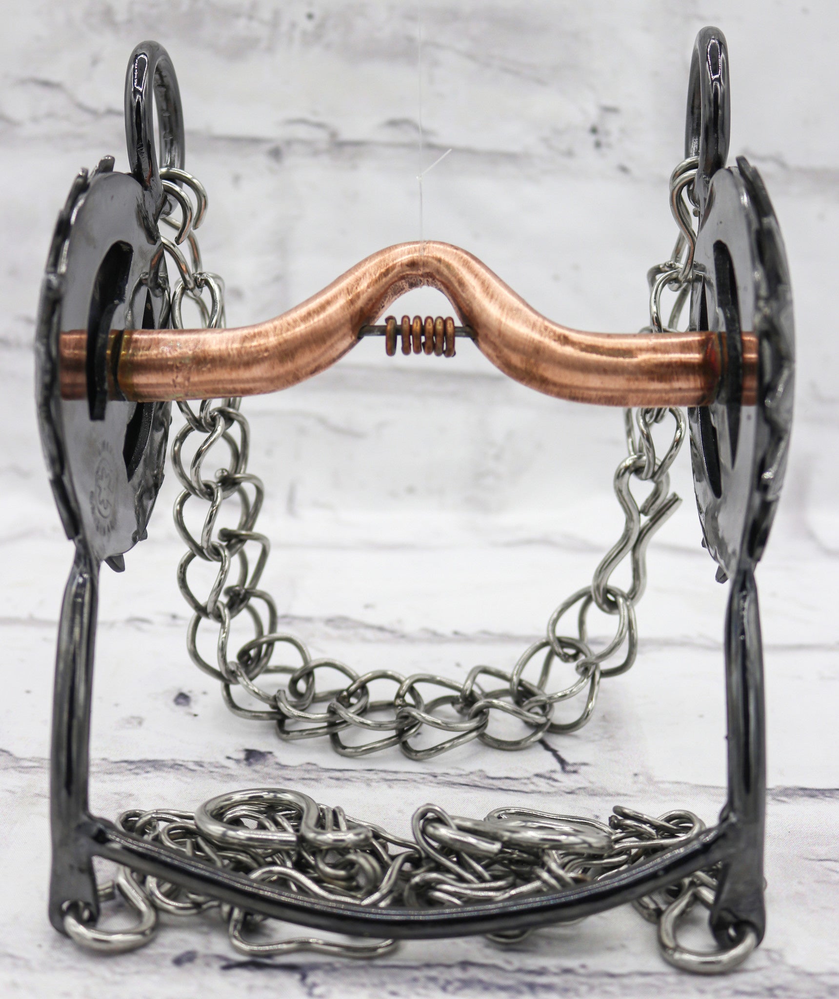 4 7/8" Authentic Charro Freno Black Stainless Steel Horse Bit - M-Royal ...