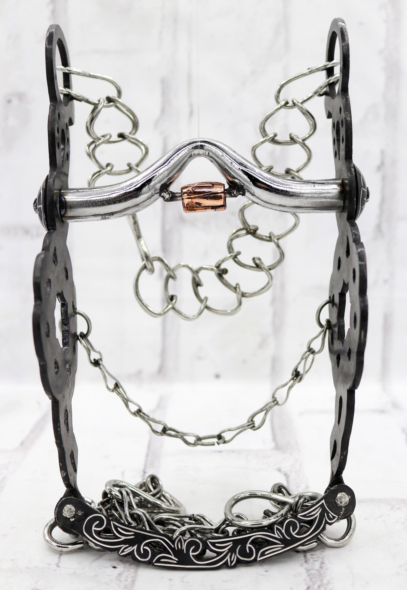 4 7/8" Black Snake Charro Pavonado Mexican Bit - M-Royal Saddles