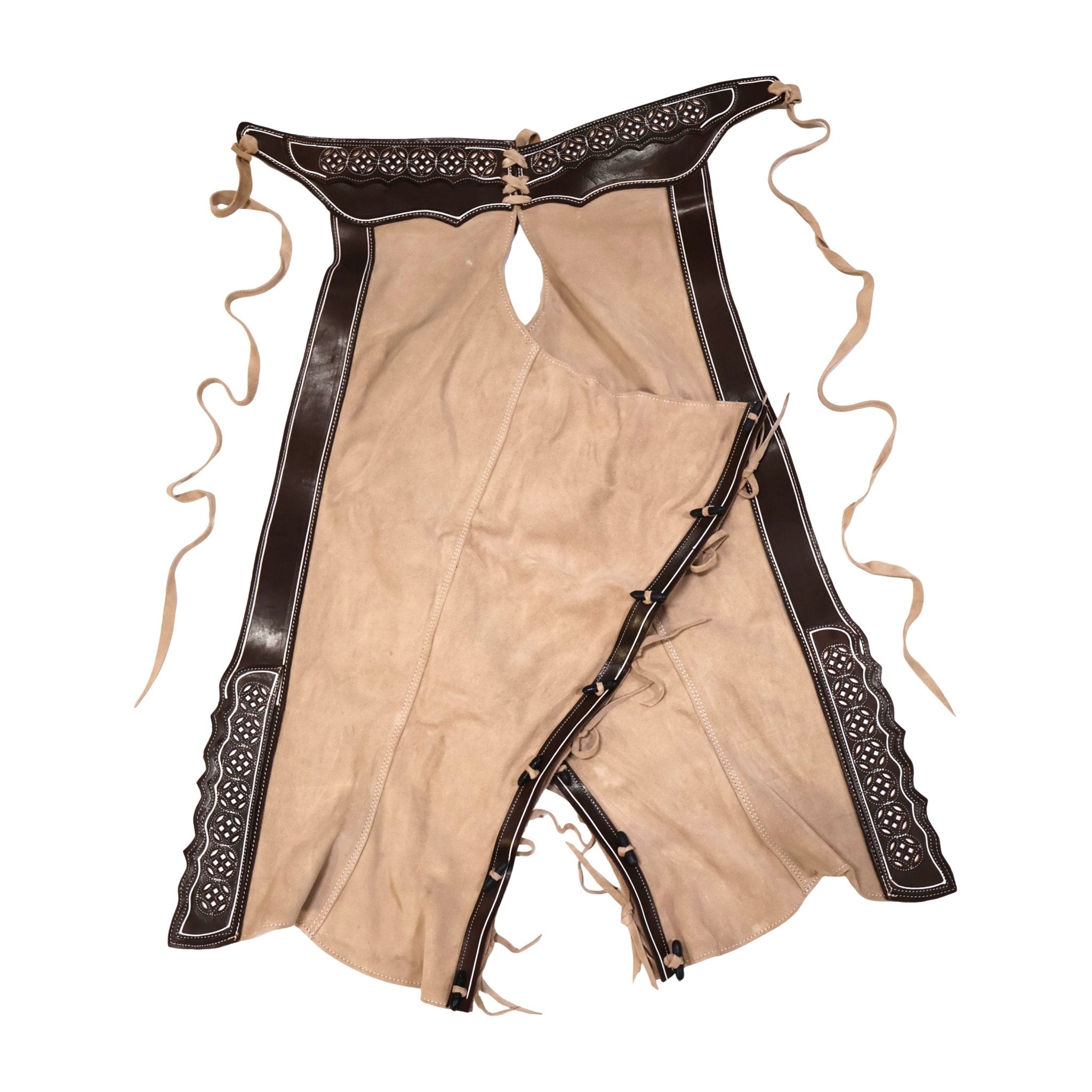 40" Charros Natural Design Chaps Chaparreras Gamuza - M-Royal Saddles