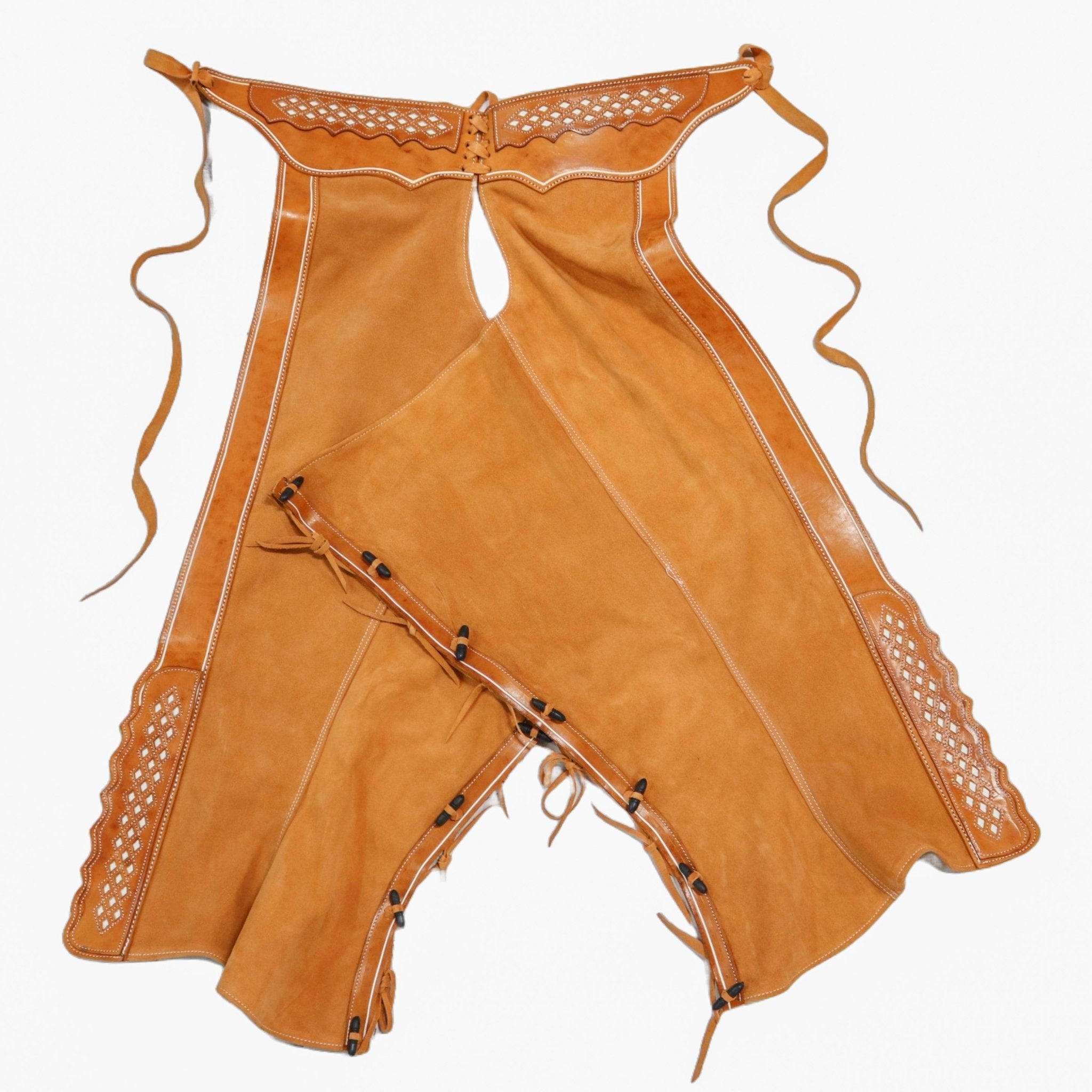 42" Charros Chaparreras Miel Charras De Gamuza - M-Royal Saddles