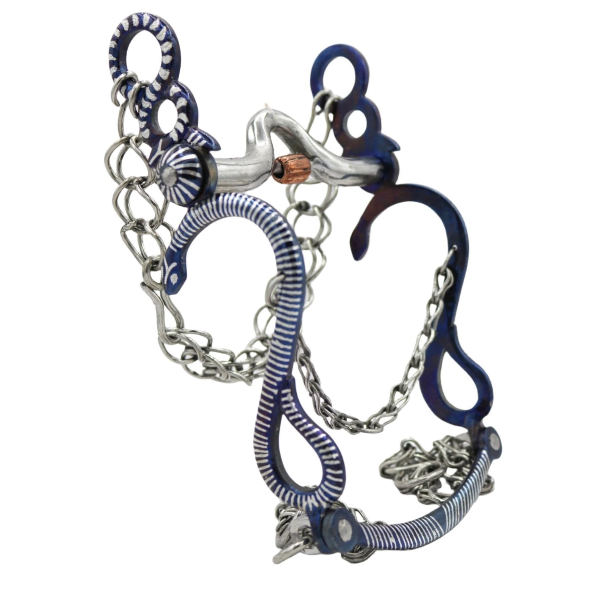 5 1/4" Blue Freno Charro Pavonado Azul Bit - M-Royal Saddles