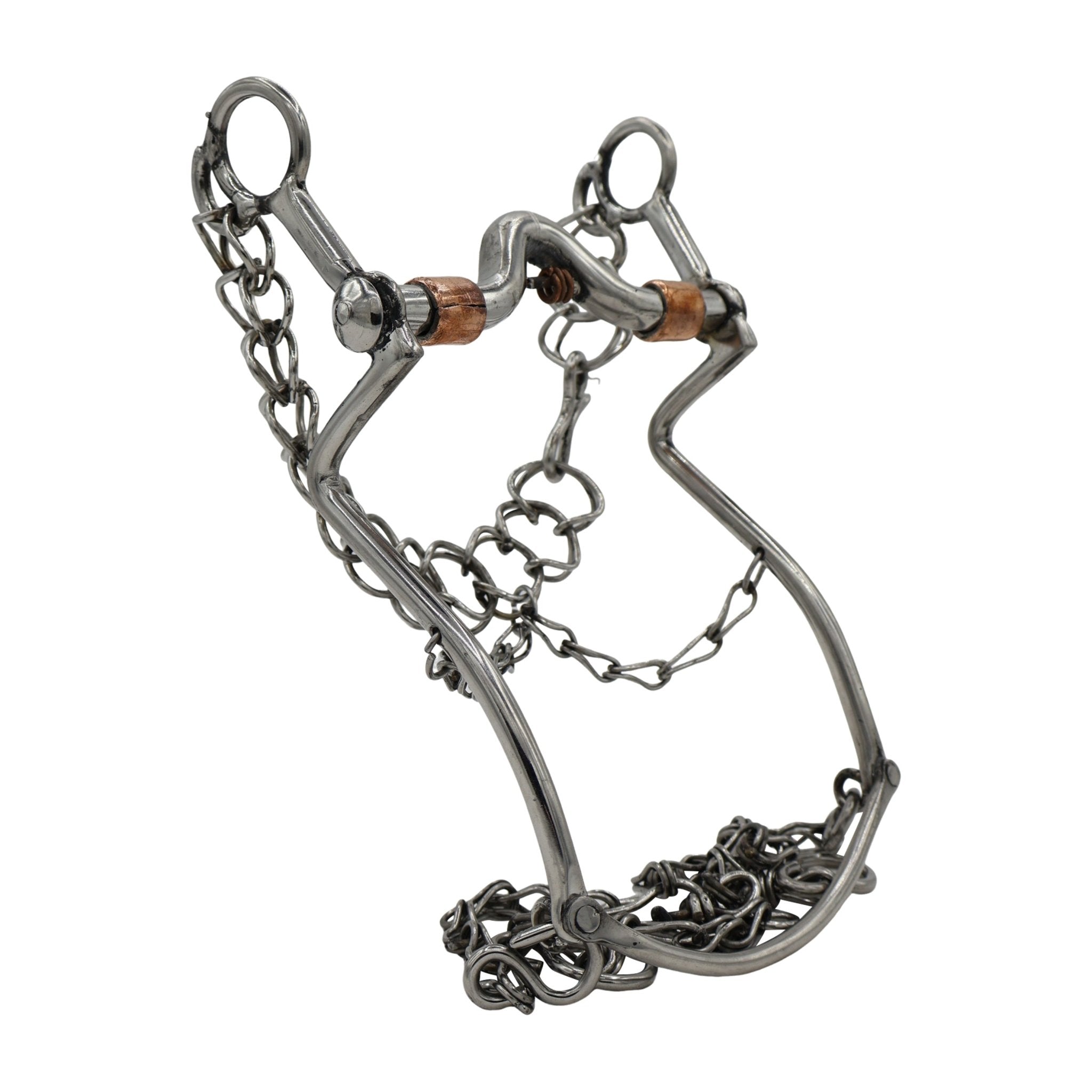 5 1/8" Mexican 7 Copper Charro Bit Freno Horse - M-Royal Saddles