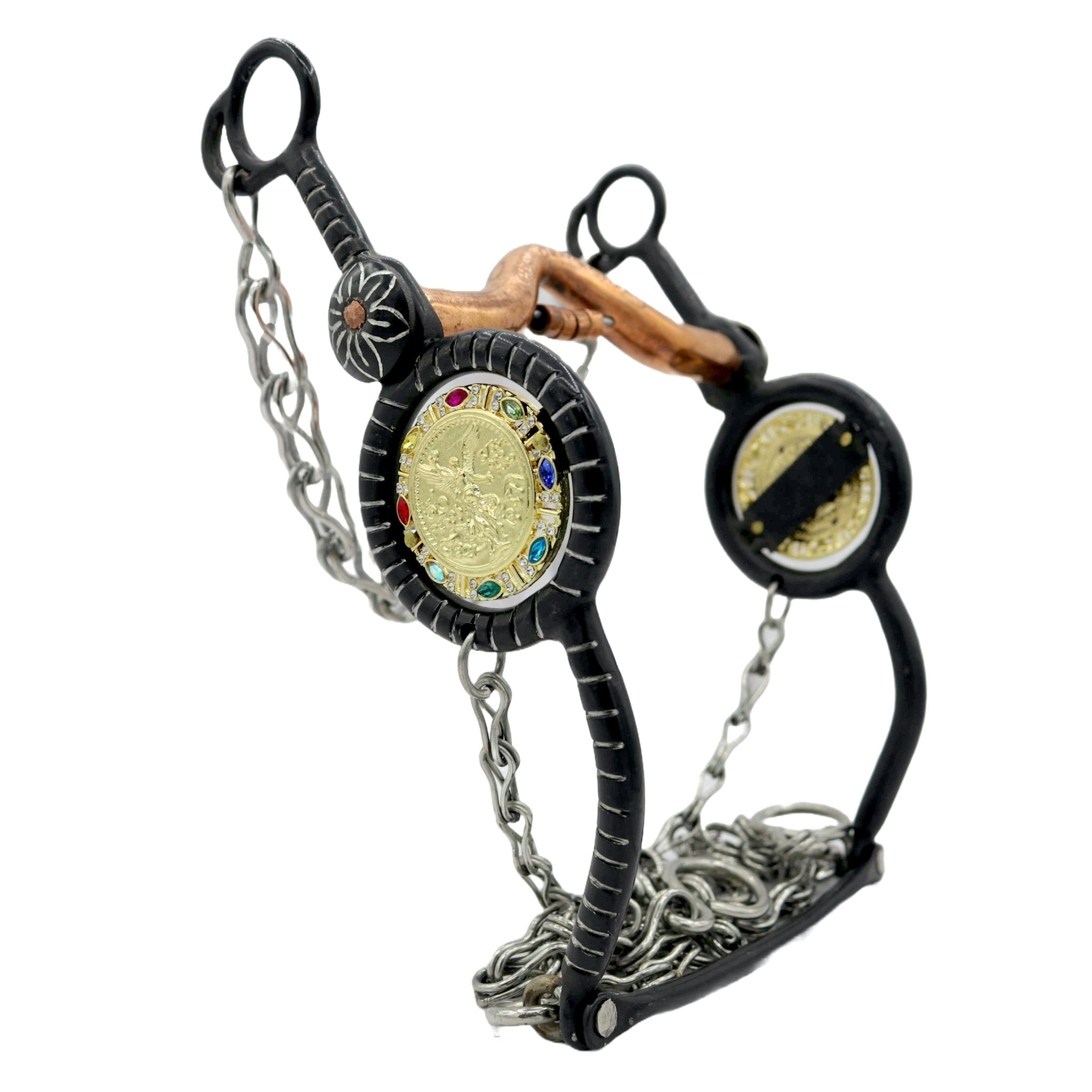 5 3/8" Black Bit Centenario Freno Charro Bit - M-Royal Saddles