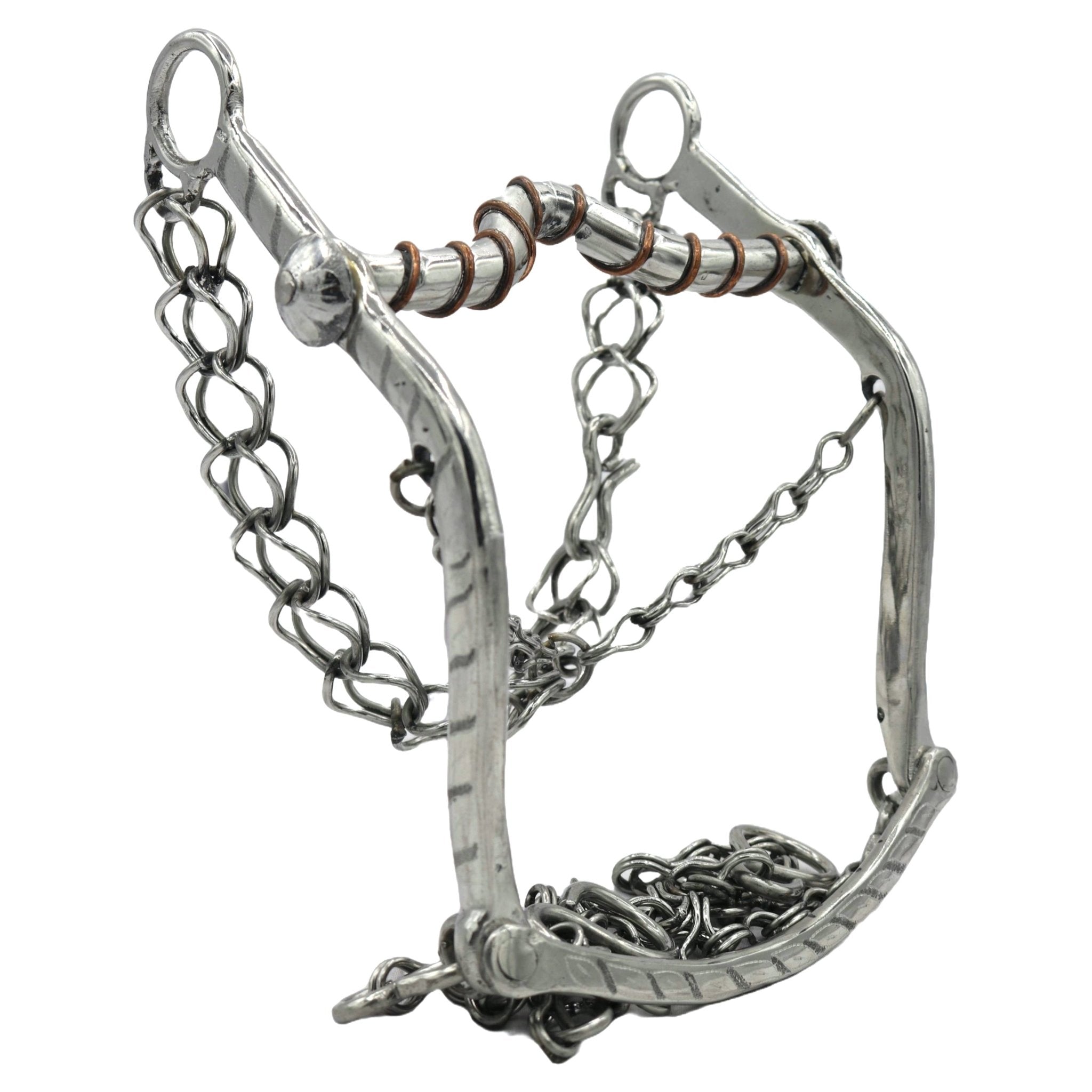 5 3/8" Freno Charro Acero Cobre Copper Horse Bit - M-Royal Saddles