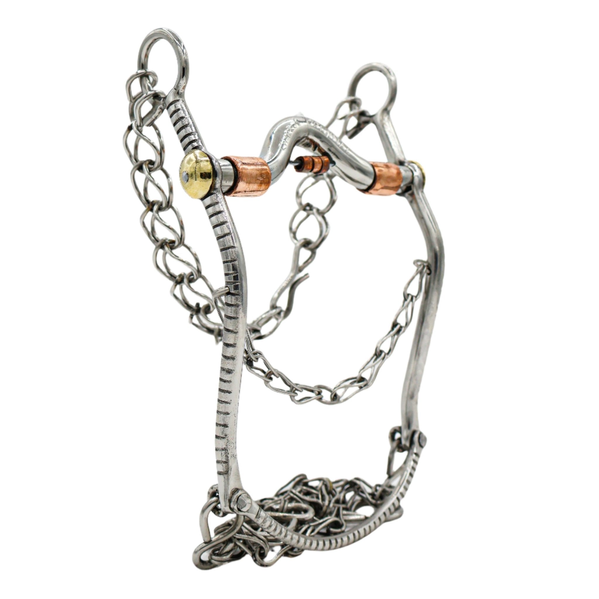 5 3/8" Stainless Steel Horse Cobre Freno Charro Bit - M-Royal Saddles