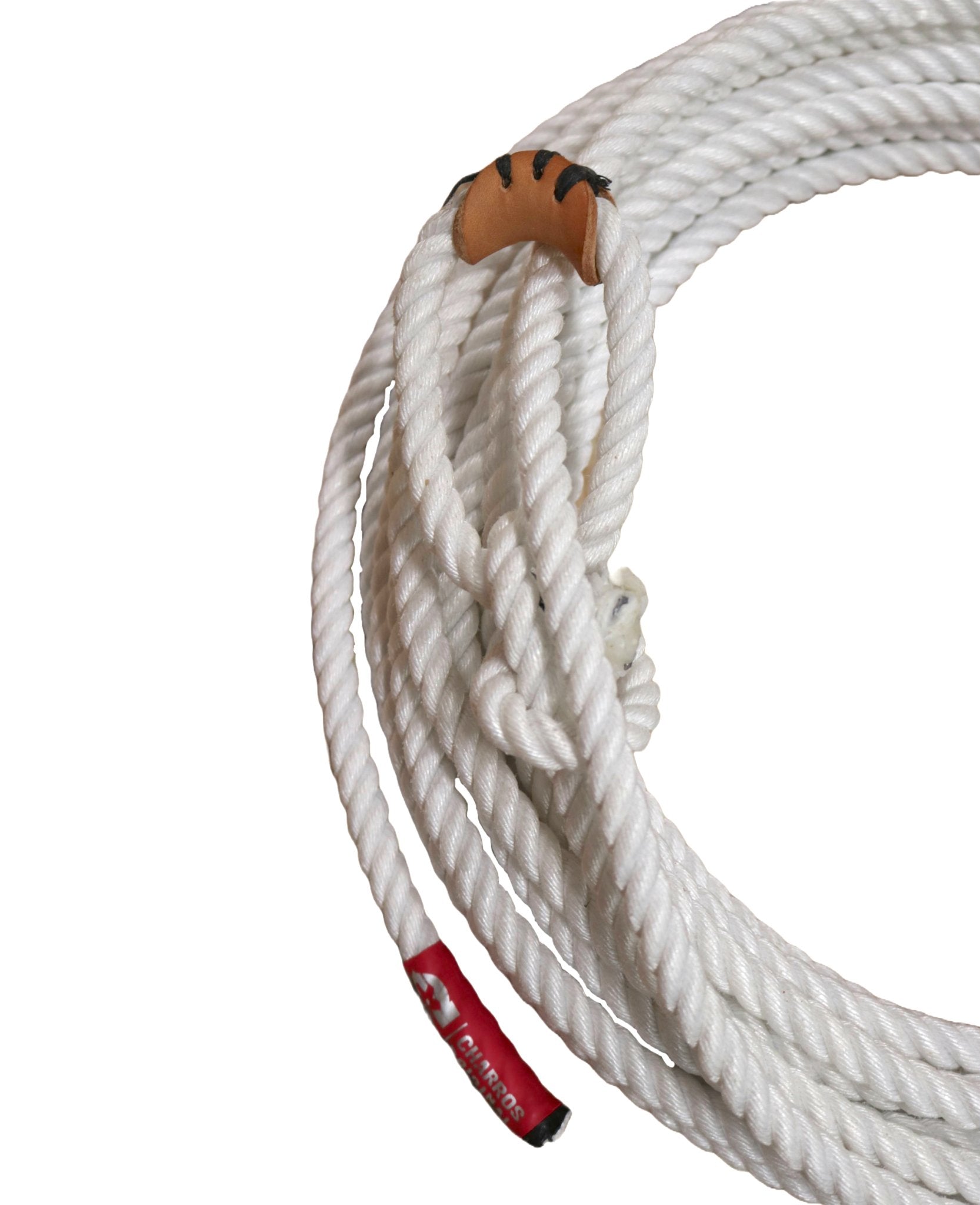 50 FT White 11mm Charro Soga De Plomo Poly Lead Core Rope - M-Royal Saddles