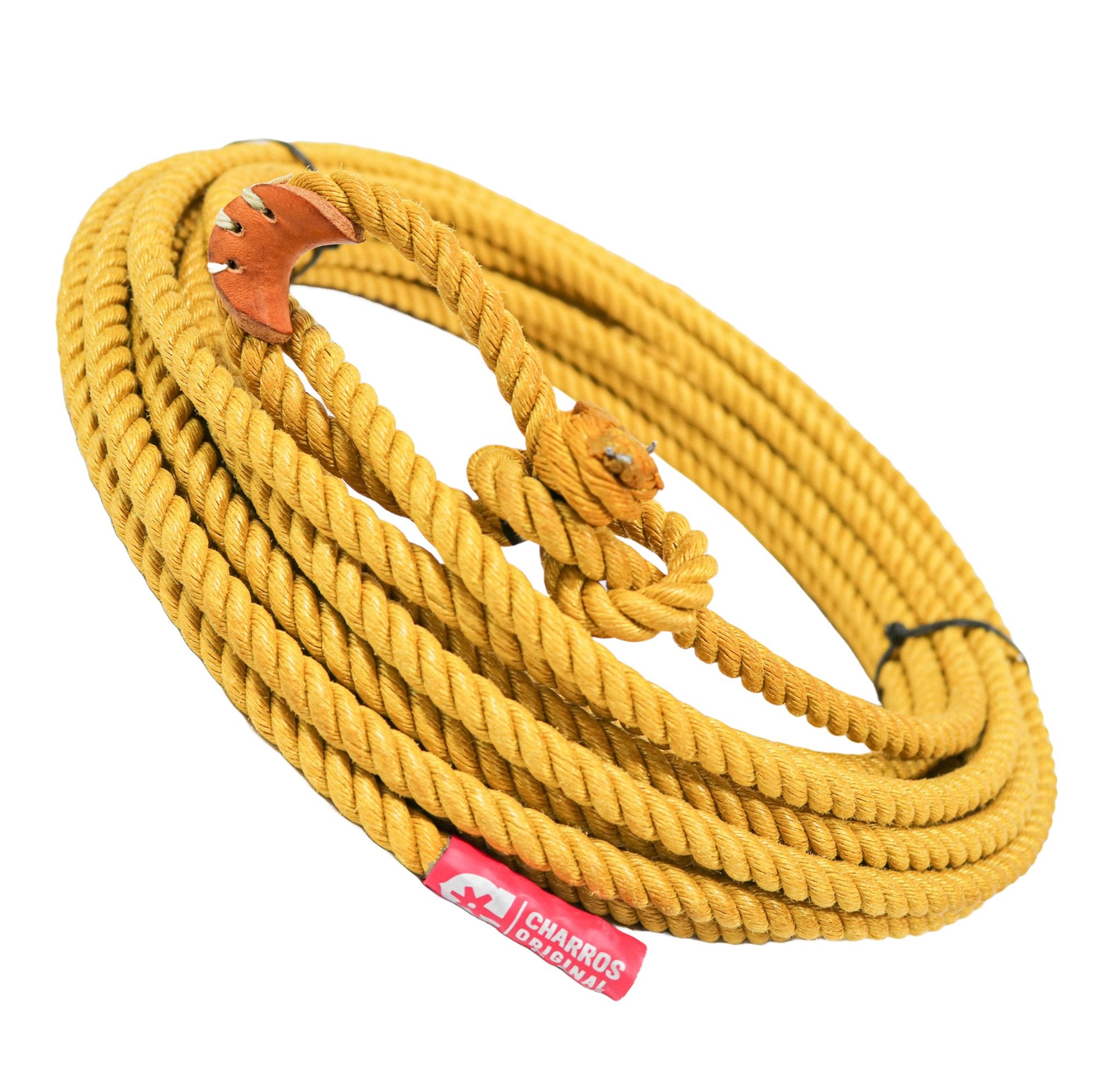 60 FT Poly Plomo Nylon 11mm Yellow Lead Soga Rope - M-Royal Saddles