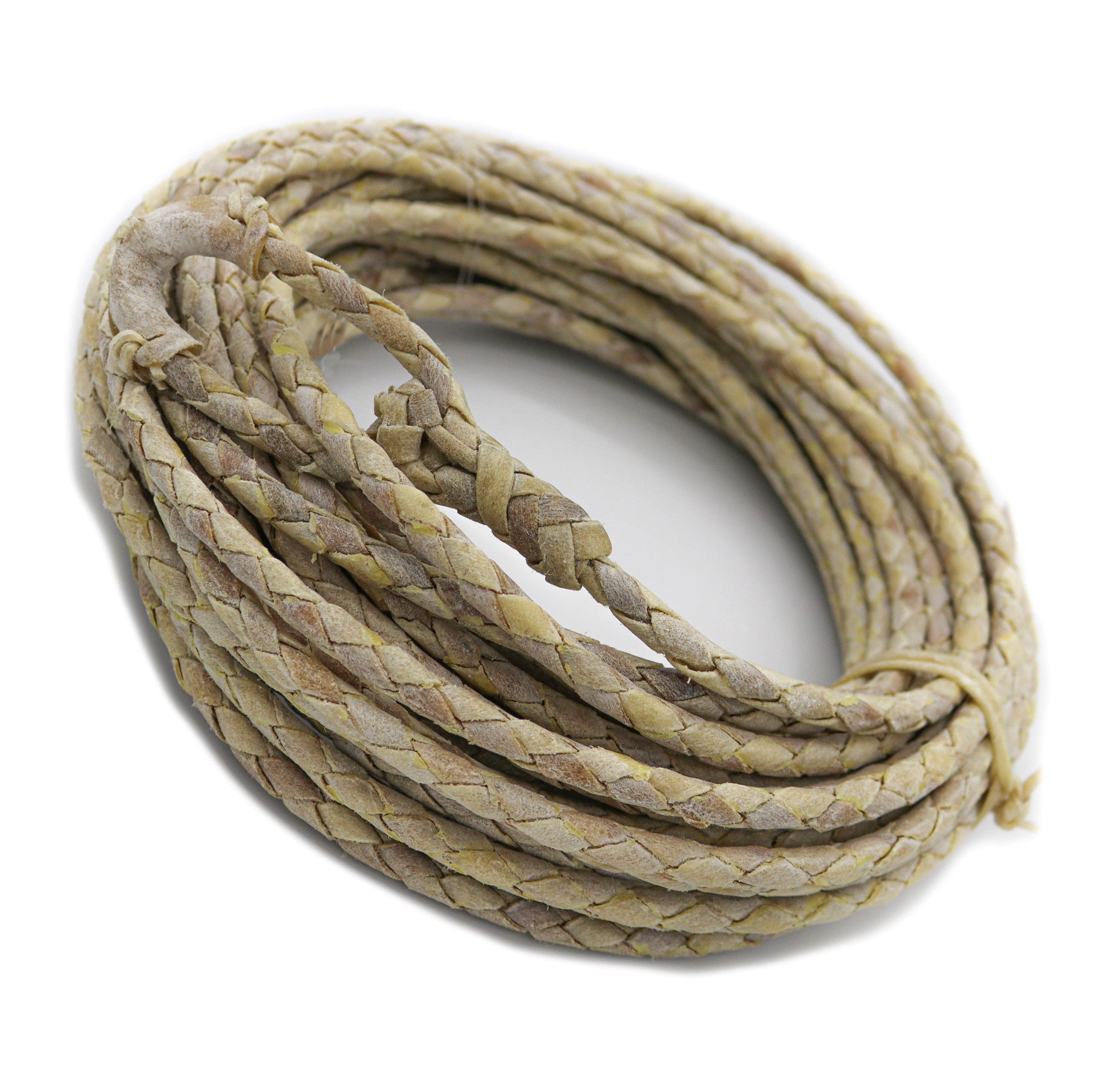 65 ft Rawhide Leather Braided Rope Cuero Crudo Soga - M-Royal Saddles