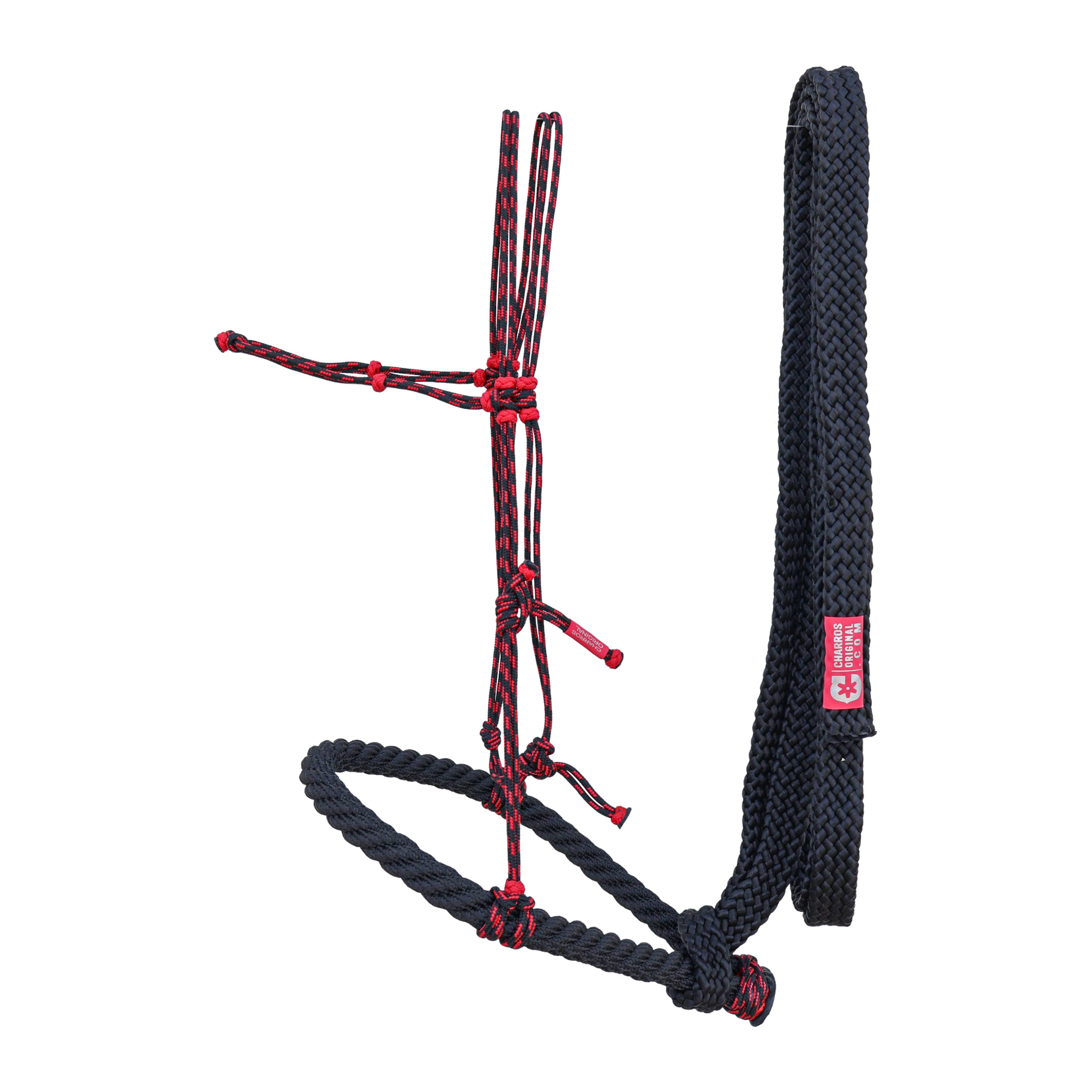 Charros Rojo Original Bosal Falsa/Rienda Horse Halter - M-Royal Saddles