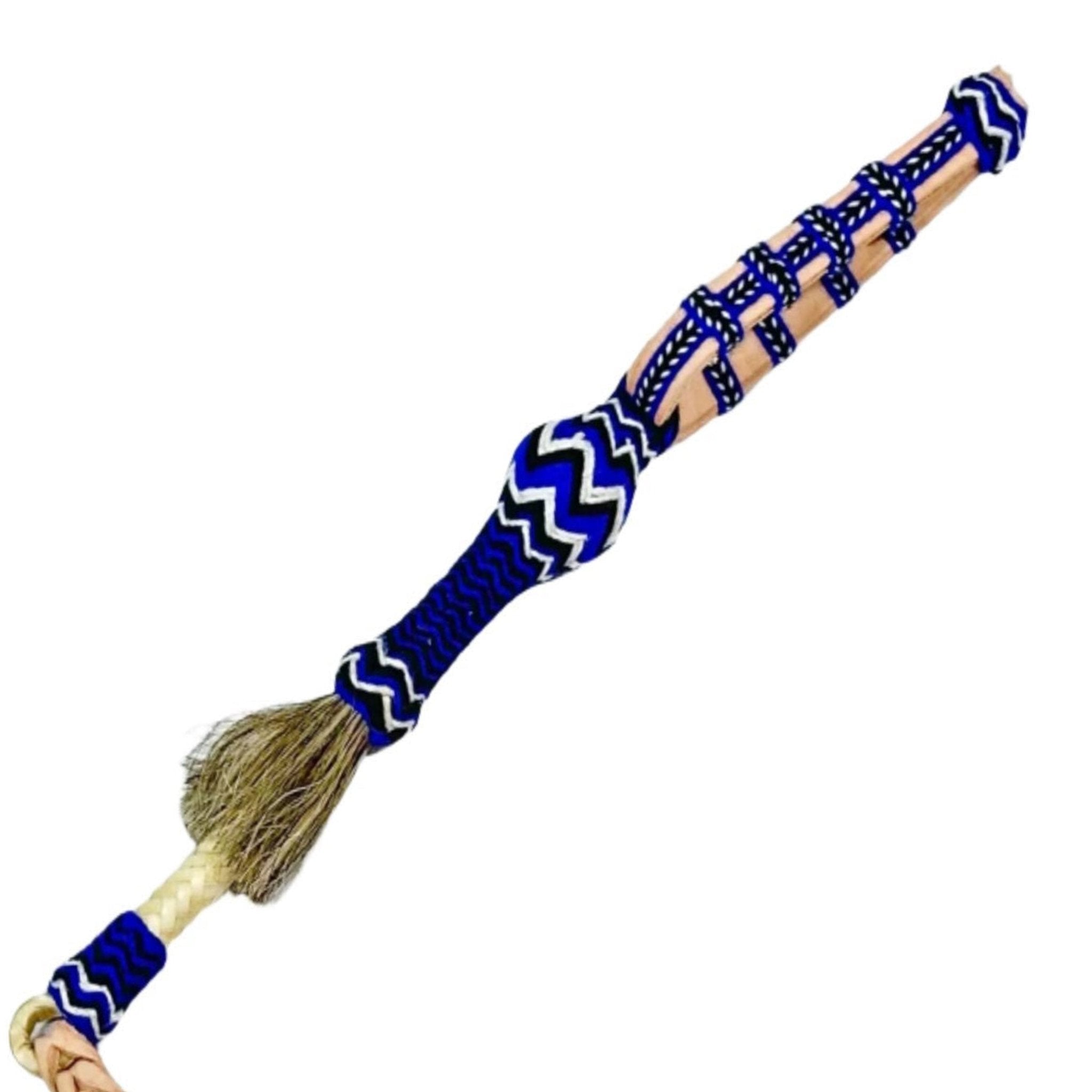 Azul Chomite Fina Braided Leather Quirt Cuarta Charra - M-Royal Saddles
