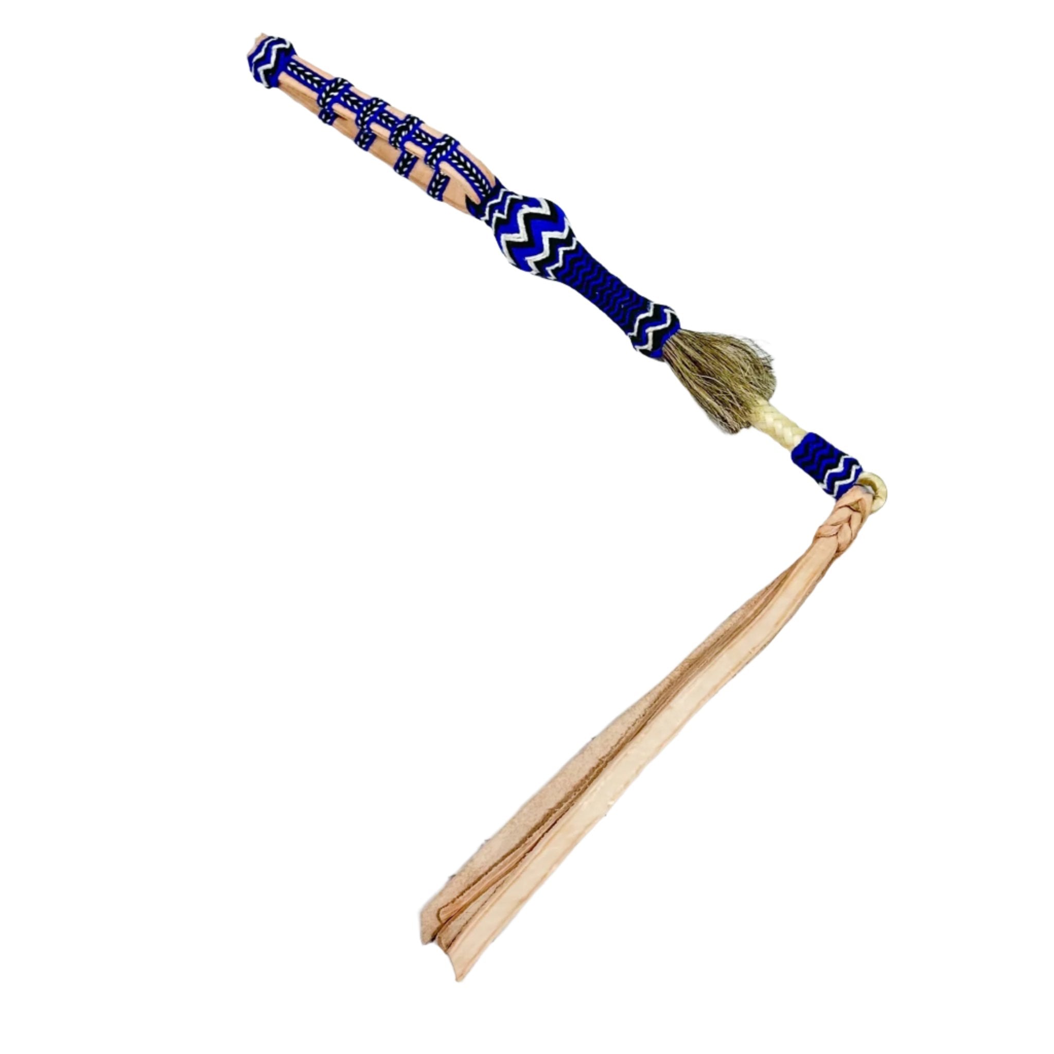 Azul Chomite Fina Braided Leather Quirt Cuarta Charra - M-Royal Saddles