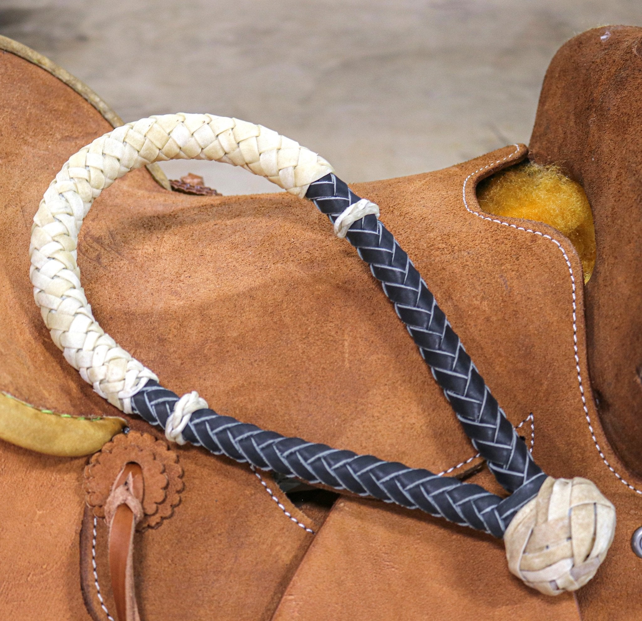 Black Braided Rawhide Leather Horse Bosal Cable Core - M-Royal Saddles