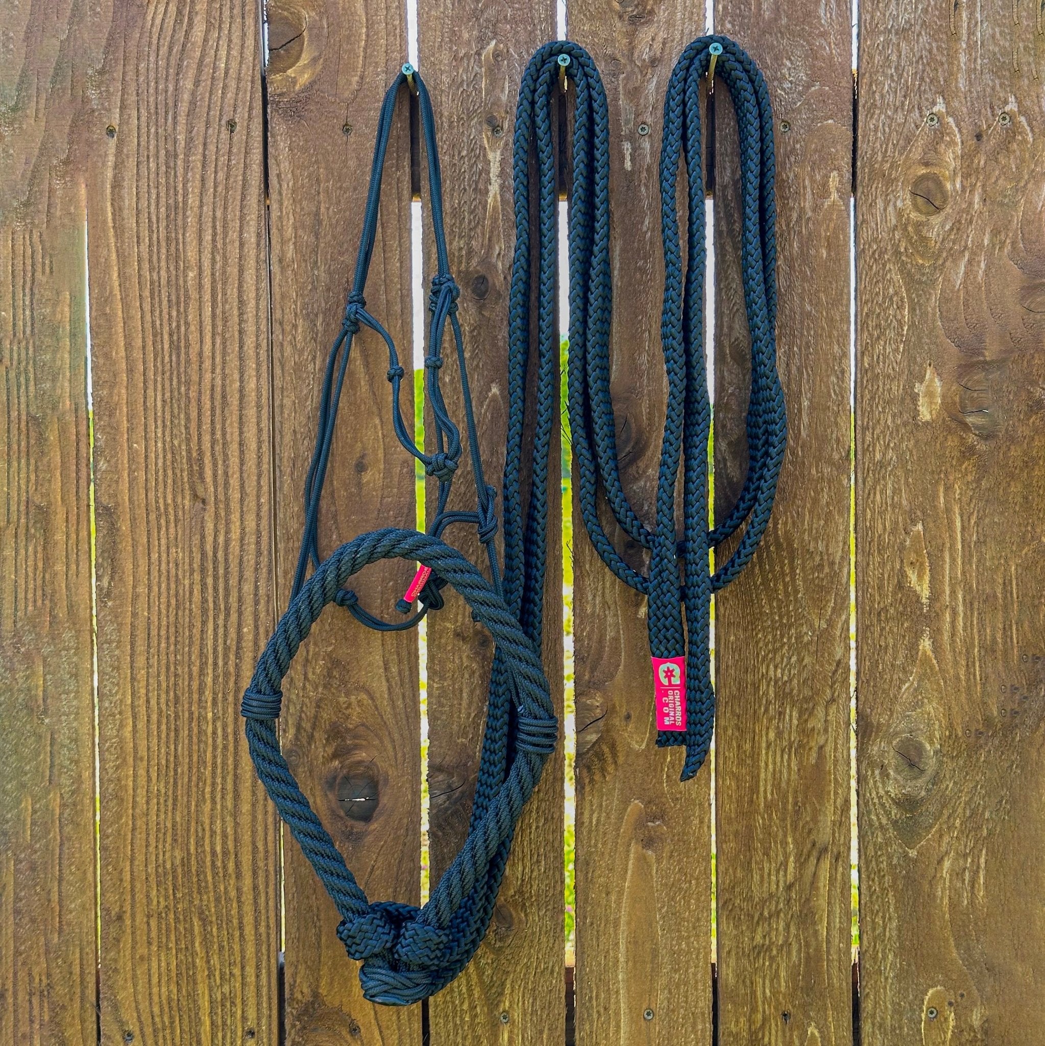 Black Charros Bosal Falsa/Rienda Bosal Hackamore - M-Royal Saddles