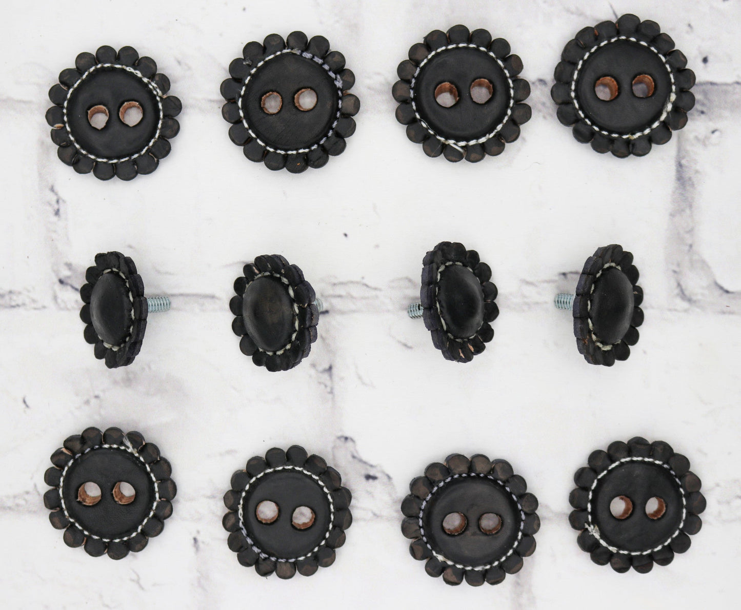 Black Juego De Chapetones Monturas Charras Conchos - M-Royal Saddles