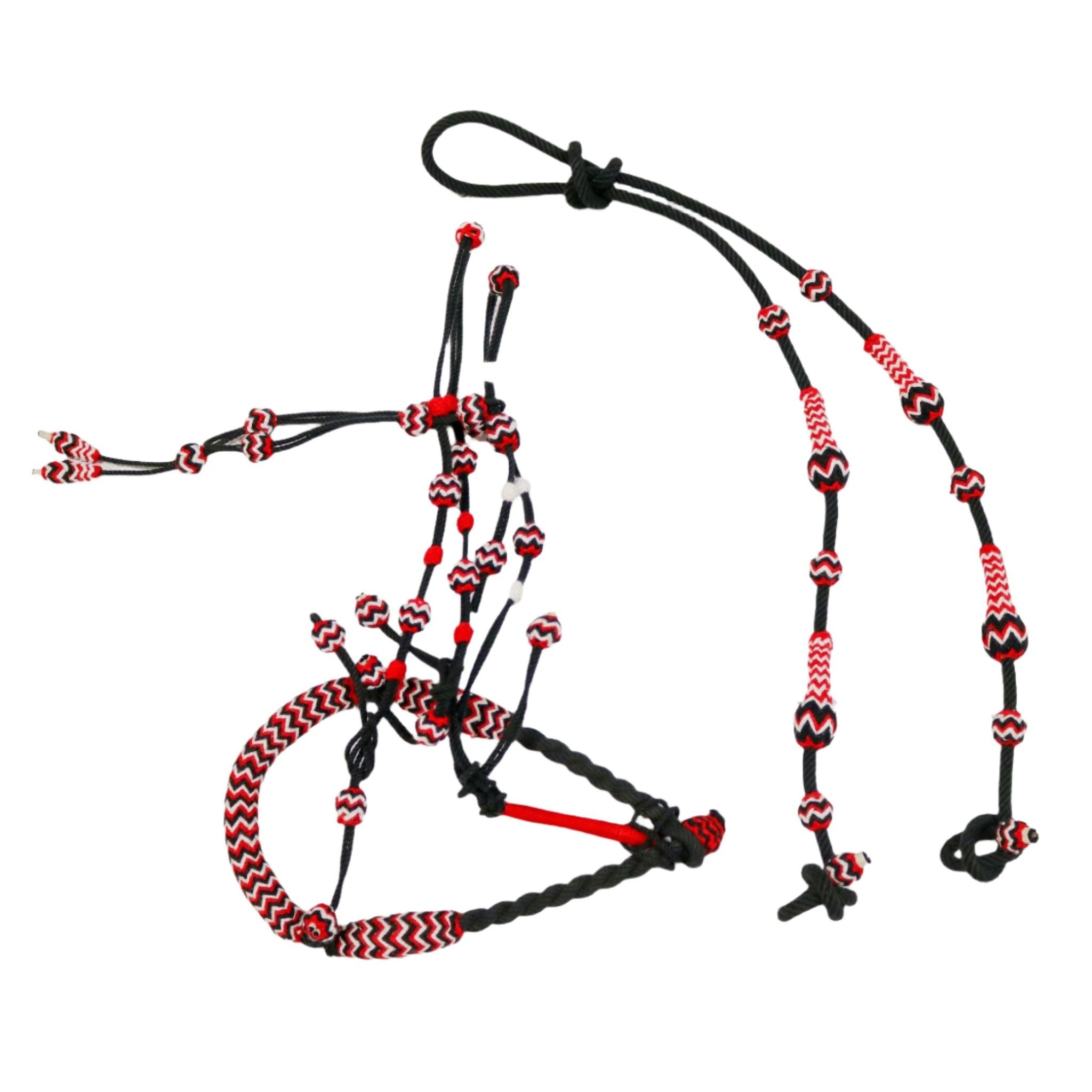 Bosal/Rienda Set Black/Bosal Charro Cabresto Headstall - M-Royal Saddles