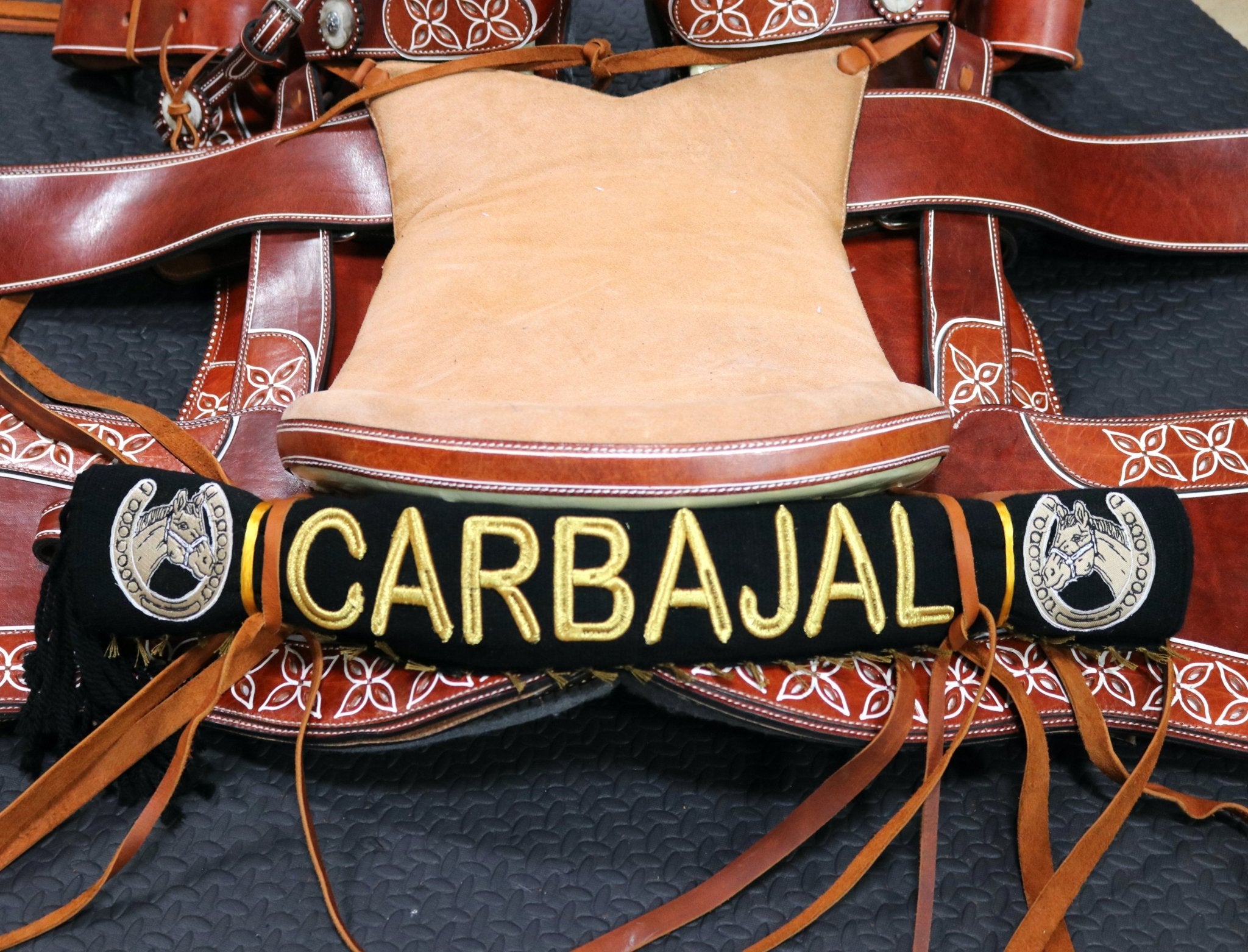Carbajal Black Charro Mexican Saddle Sarape - M-Royal Saddles