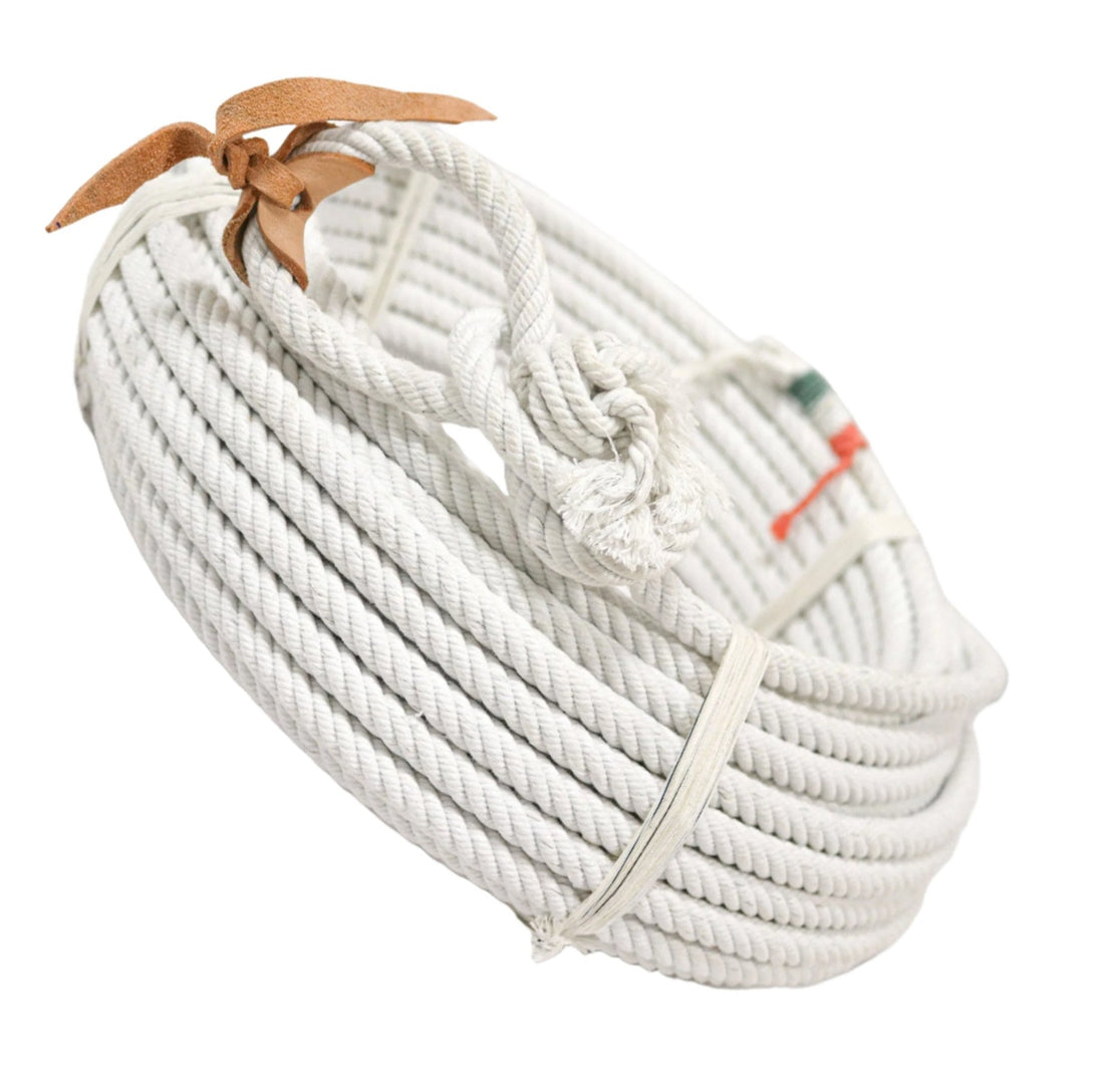 Charro 95 ft (30MTS) White Cotton Rope Soga Hondilla - M-Royal Saddles