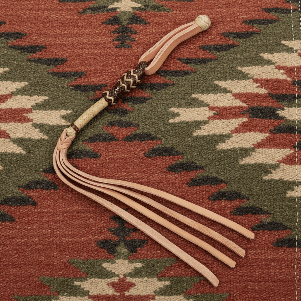 Charro Cuarta Charra Braided Leather Quirt - M-Royal Saddles