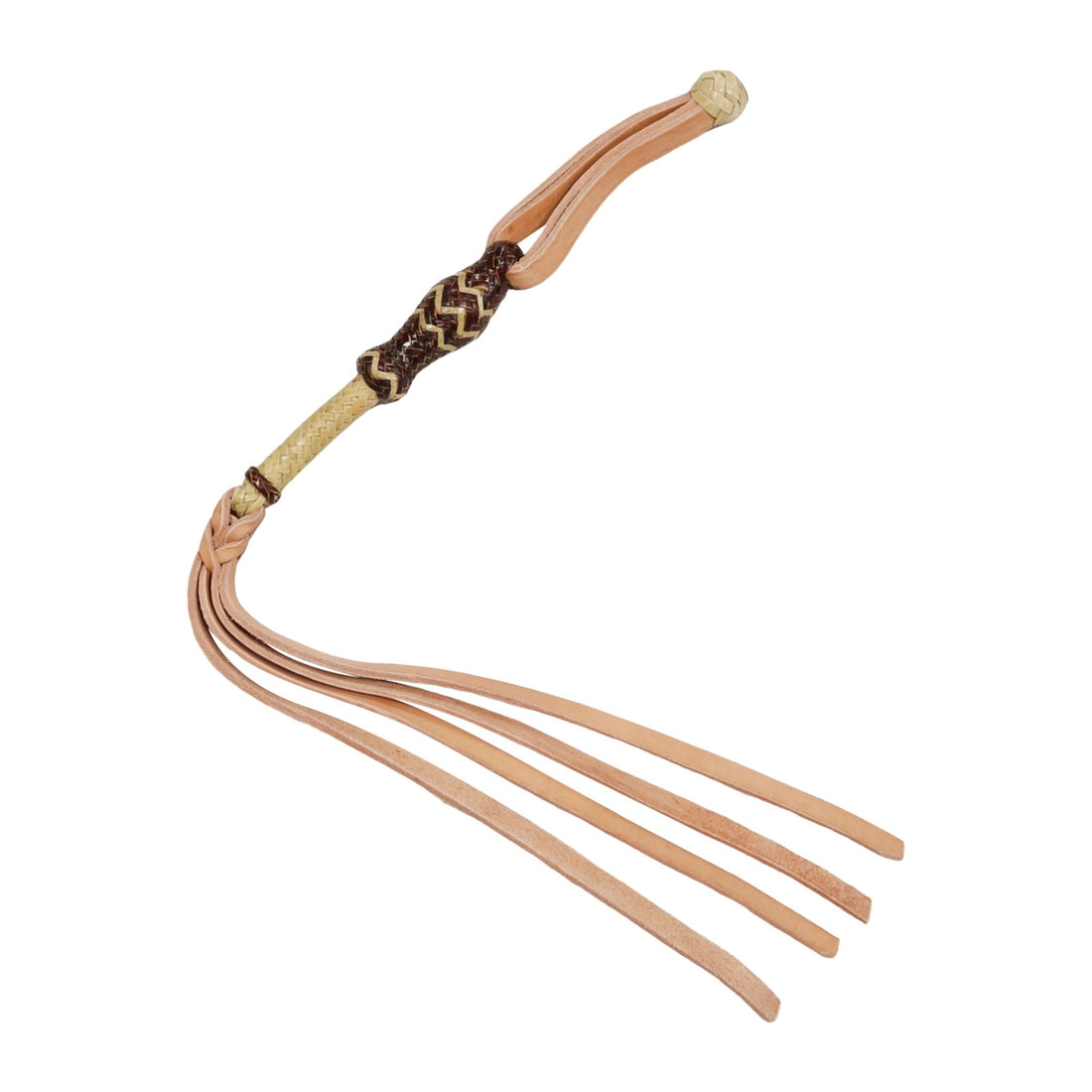Charro Cuarta Charra Braided Leather Quirt - M-Royal Saddles