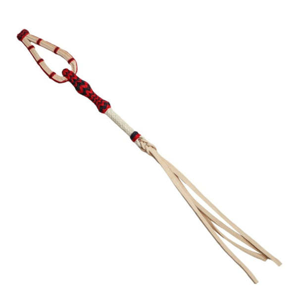 Charro Cuarta Chomite Red Black Rawhide Cotton Quirt Black - M-Royal ...