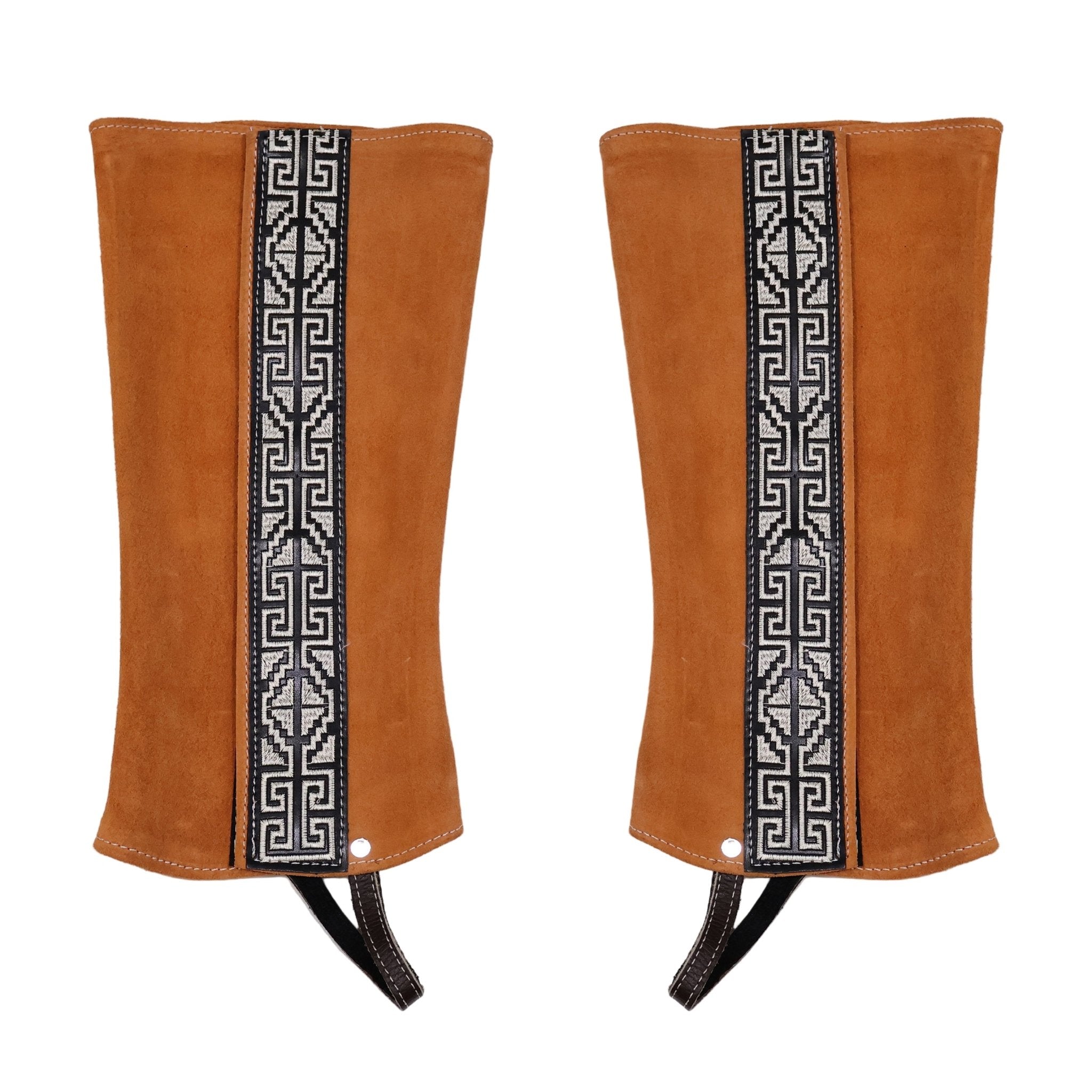 Charro Greca Miel Polainas Mexican Chaps - M-Royal Saddles