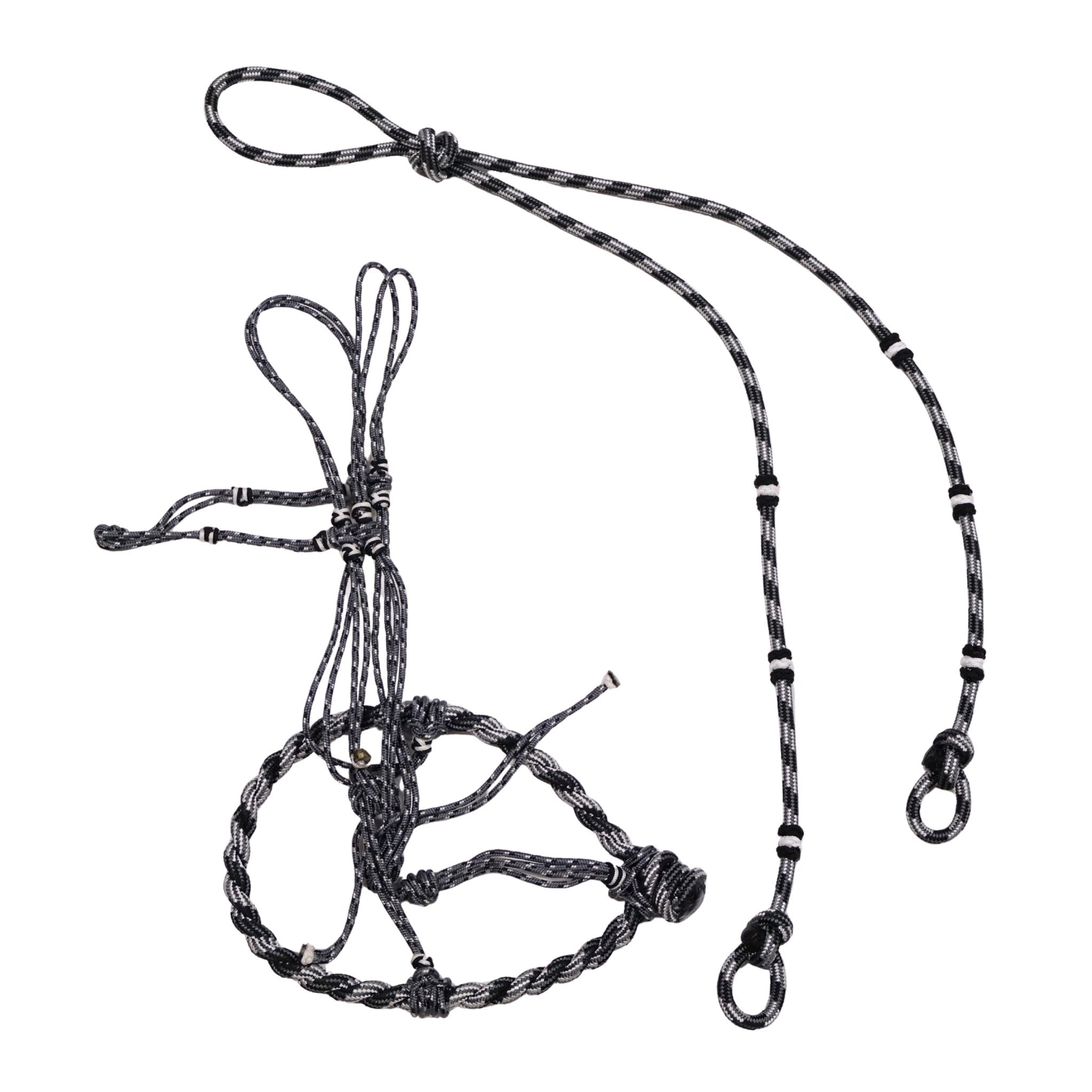 Charro Gris Caballo Halter Bosal/Rienda Set - M-Royal Saddles