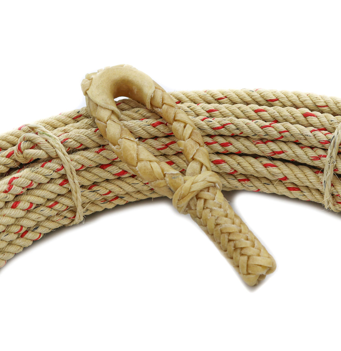 Charro Rawhide Natural Hondilla Rope Rosadera - M-Royal Saddles