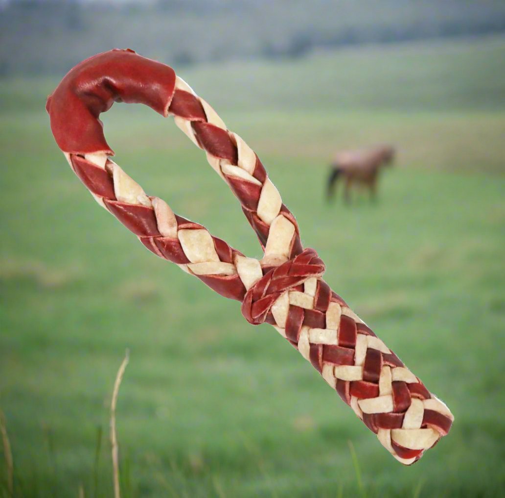 Charro Rawhide Red Hondilla Rope Lariat Rosadera - M-Royal Saddles