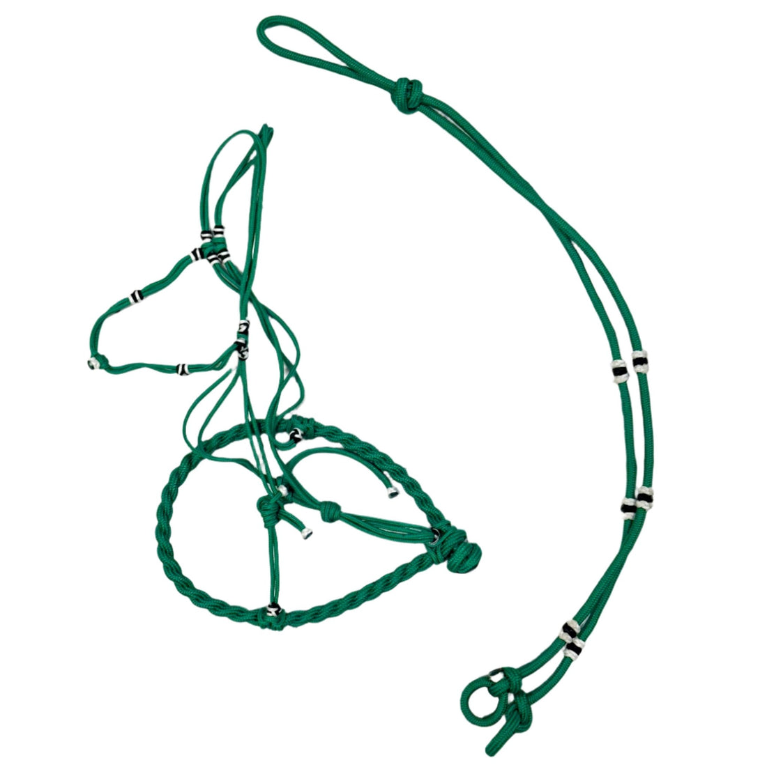Charros Original Green Halter Bosal/Rienda Set - M-Royal Saddles