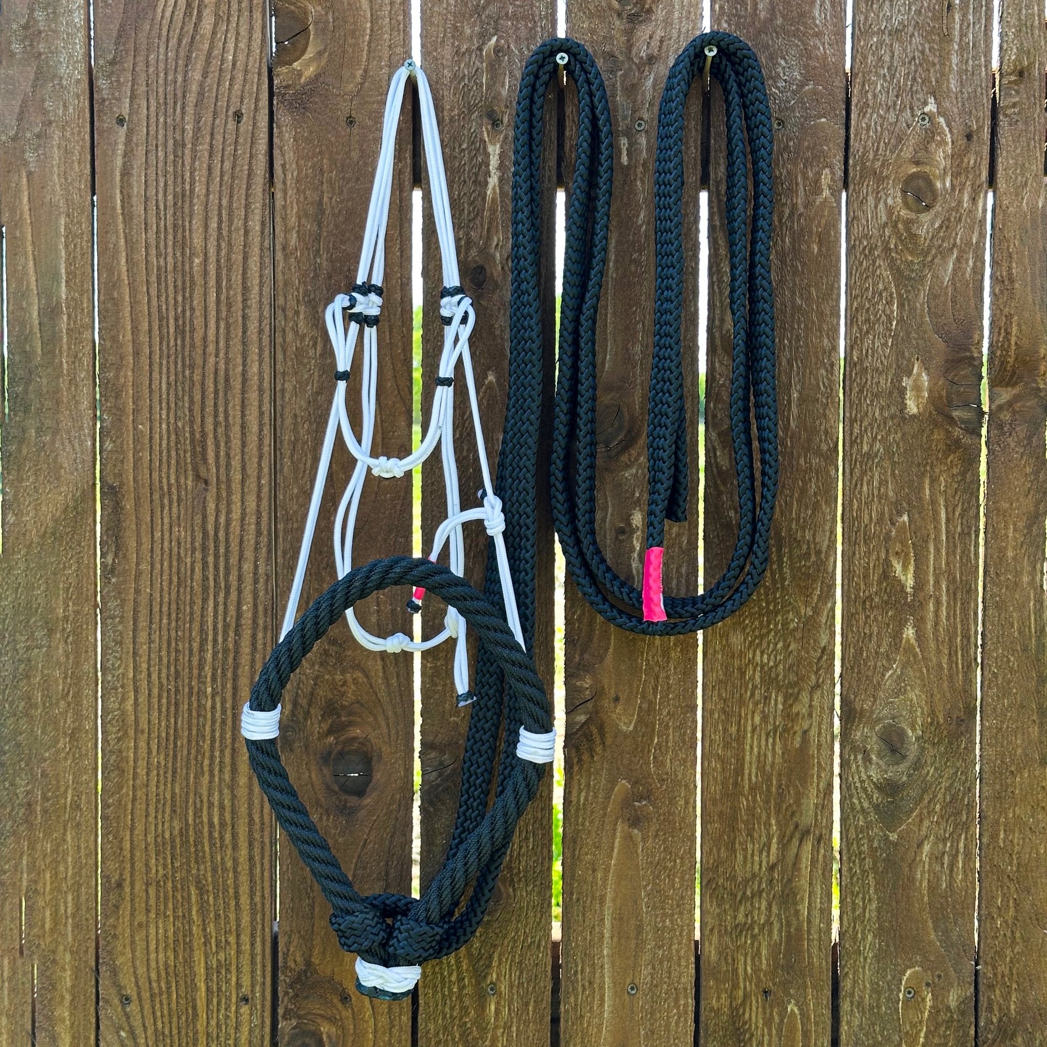 Charros Original White Bosal Falsa/Rienda Horse Halter - M-Royal Saddles