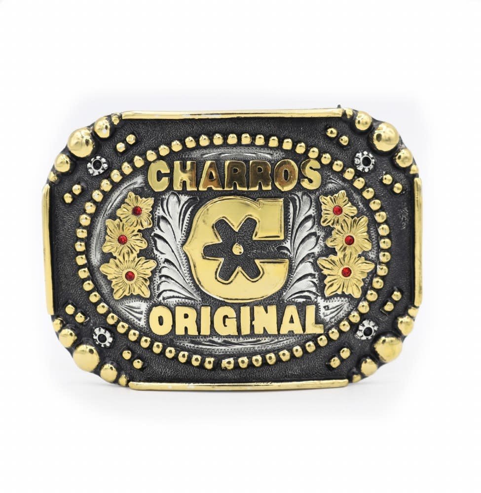 Hebilla Fina Negra Charros Original Buckle - M-Royal Saddles