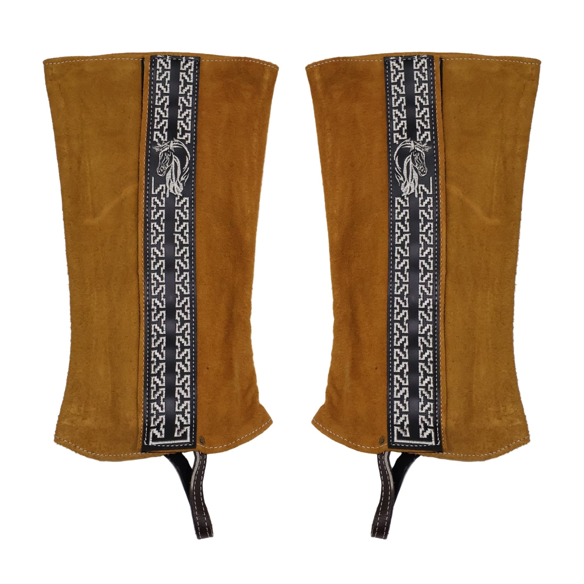 Light Brown Polainas Half Chaps Mexican Charras - M-Royal Saddles