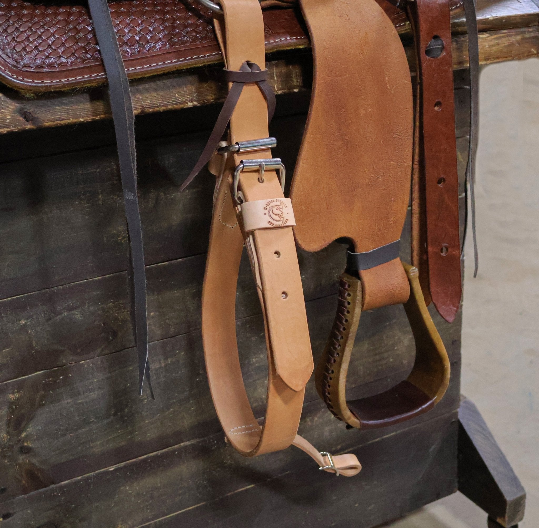 Pony Riding Western Leather Girth With Billets Rodeo - M-Royal Saddles