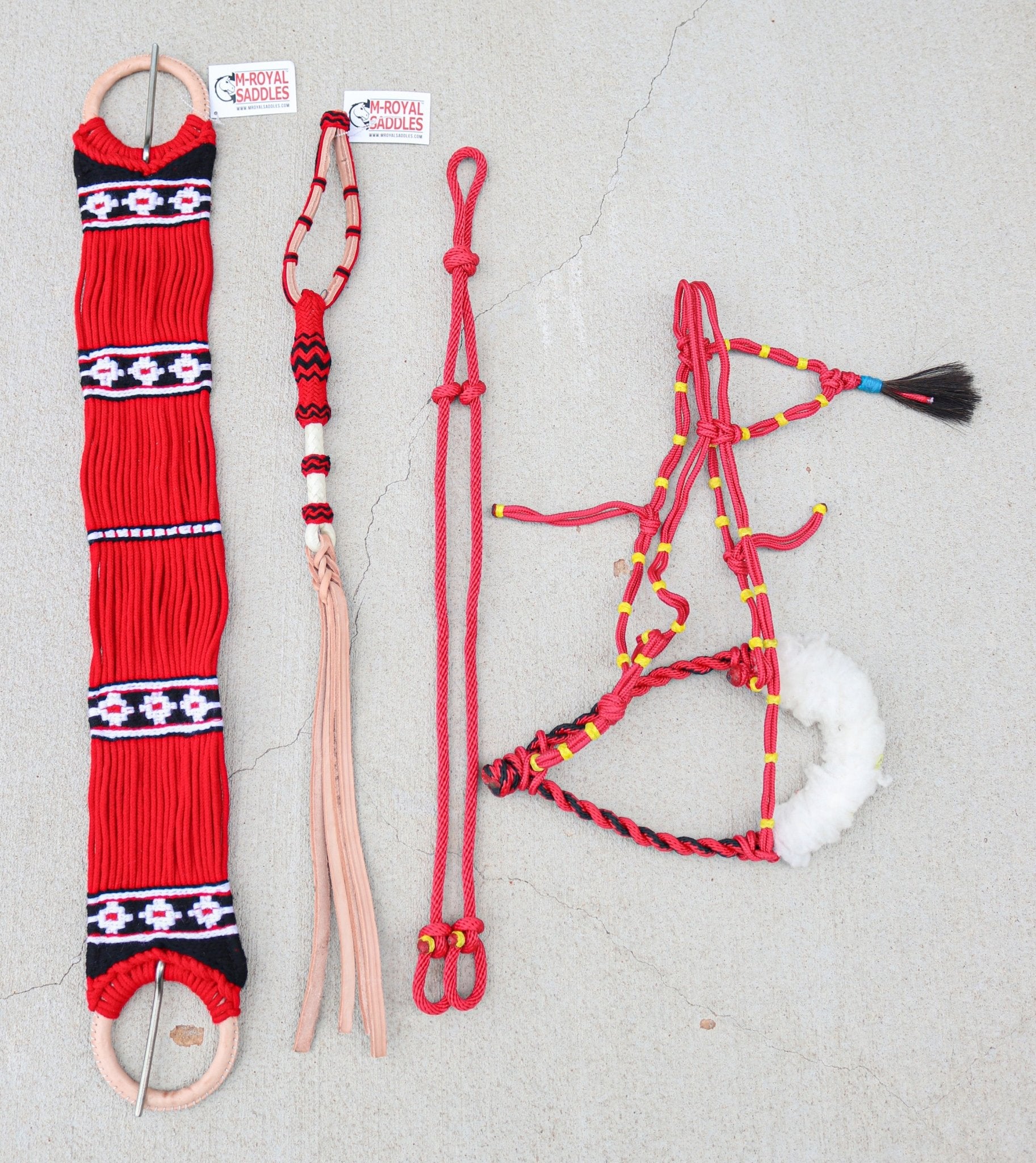 Red Charro Horse Tack Bundle - M-Royal Saddles