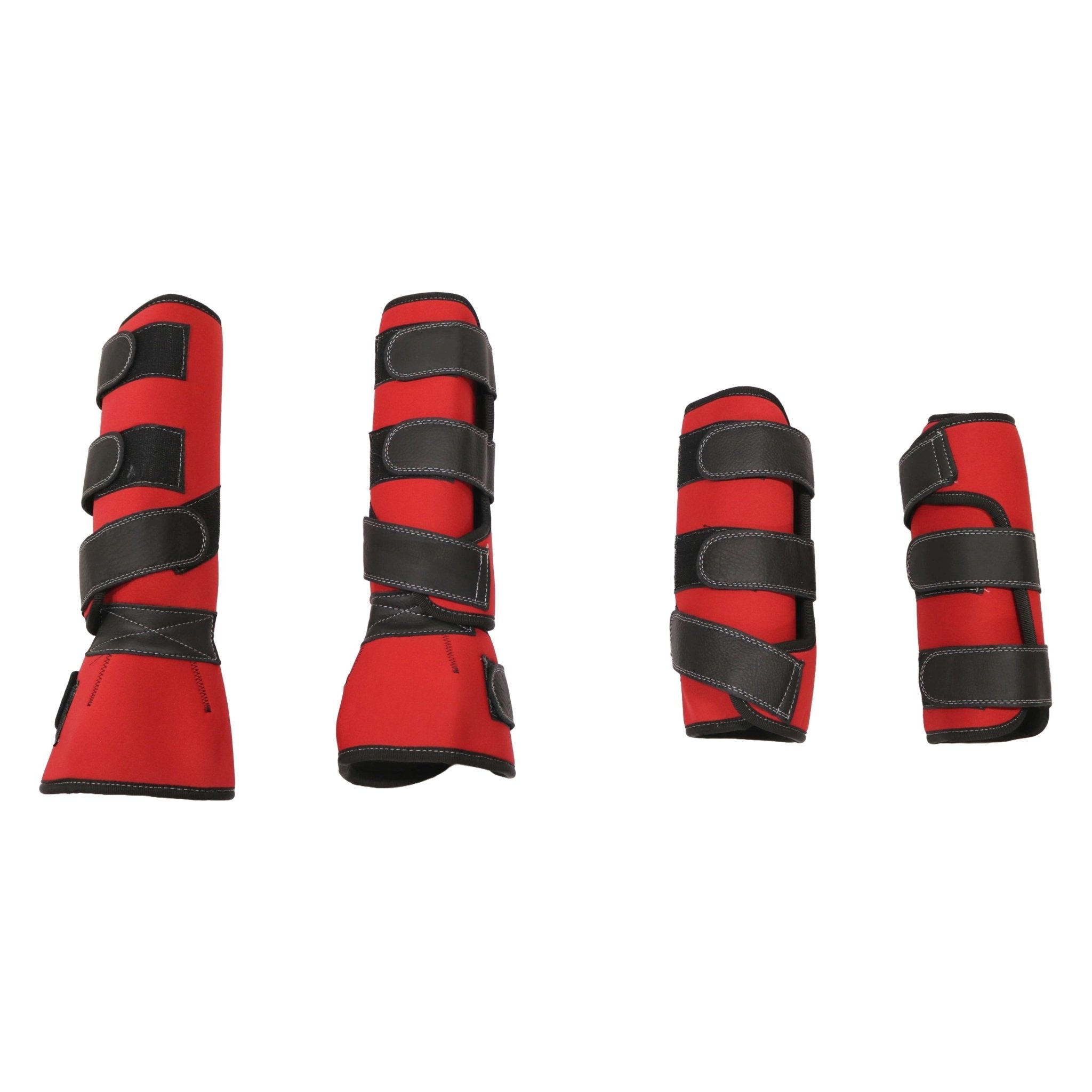 Red Charros Neoprene Horse Leg Boot Protectors - M-Royal Saddles