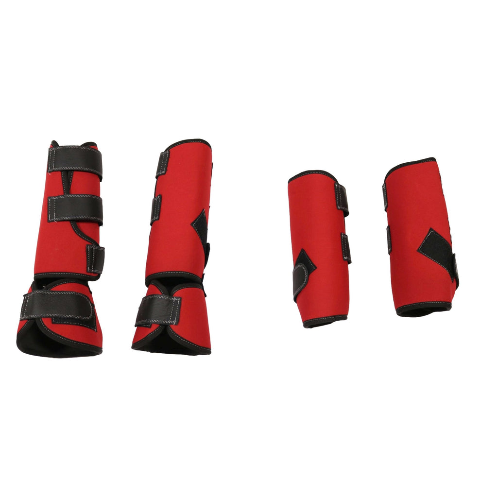 Red Charros Neoprene Horse Leg Boot Protectors - M-Royal Saddles