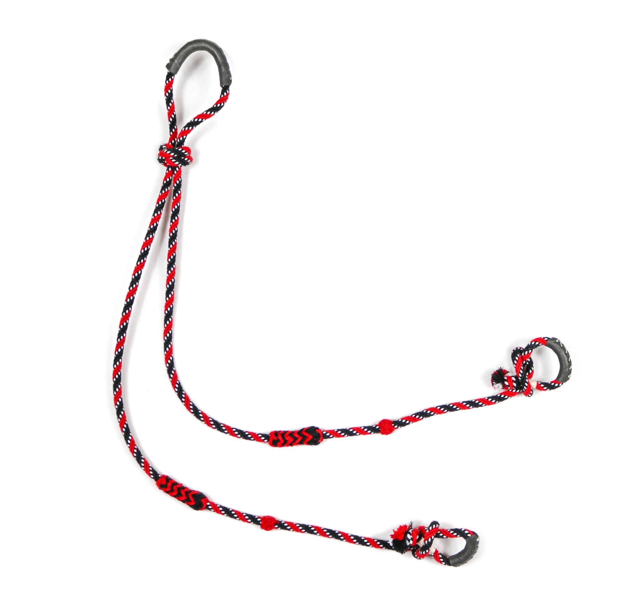 Rienda Charra Black Red Charro Reins Charreria - M-Royal Saddles