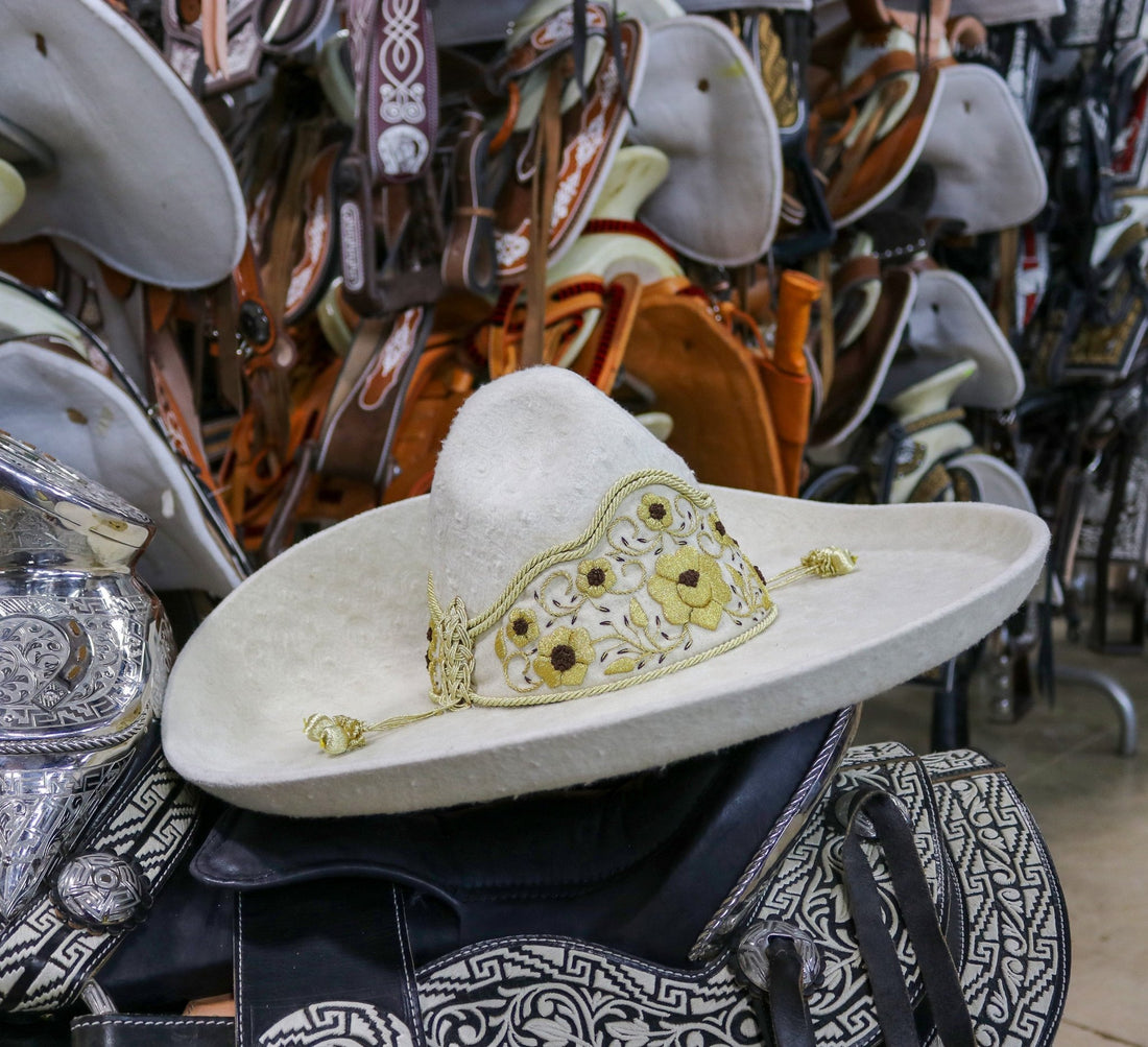 Sombrero MEX 60 Charro Lana Claro Mexican Hat - M-Royal Saddles