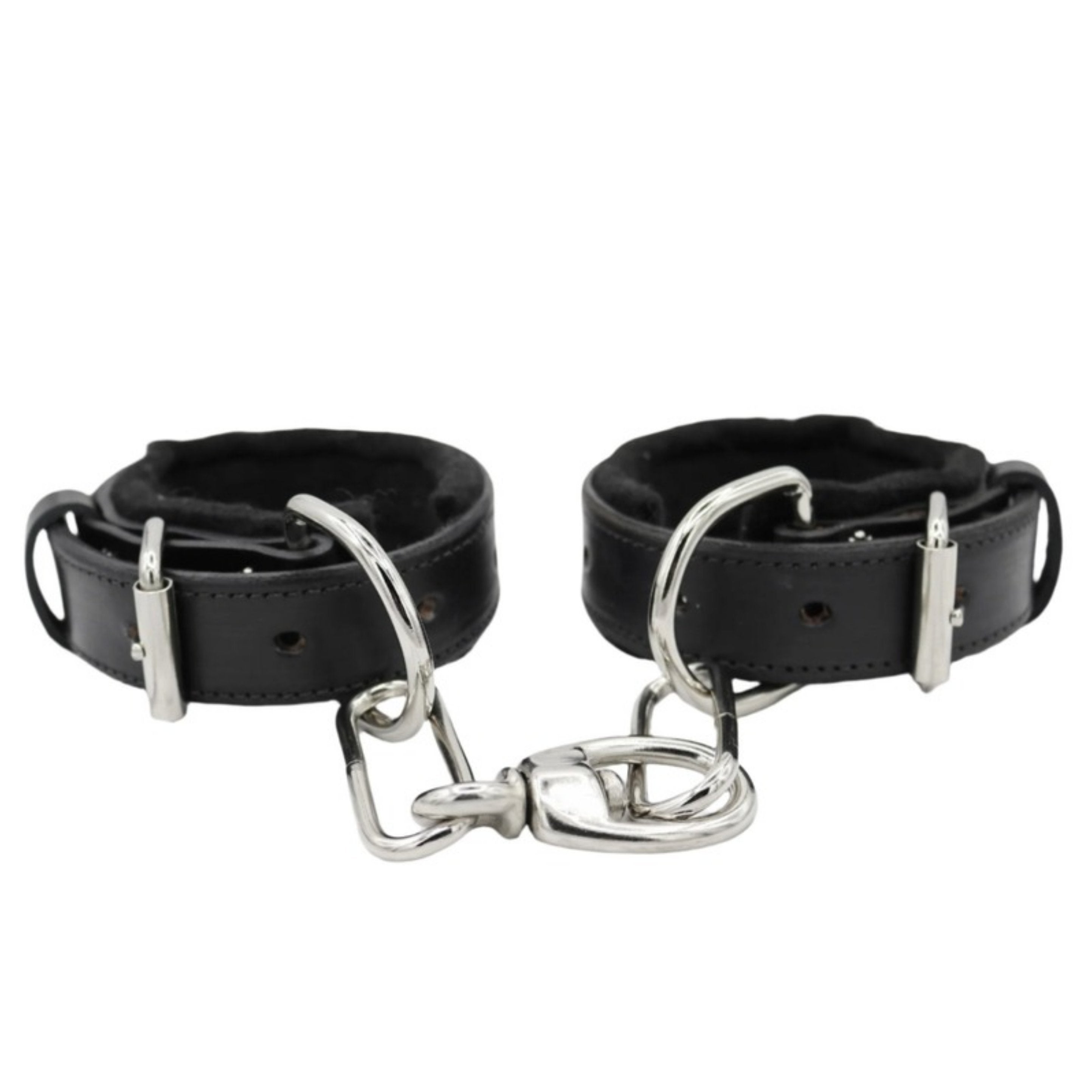 USA Made Black Doubled Leather Horse Hobbles Chain - M-Royal Saddles