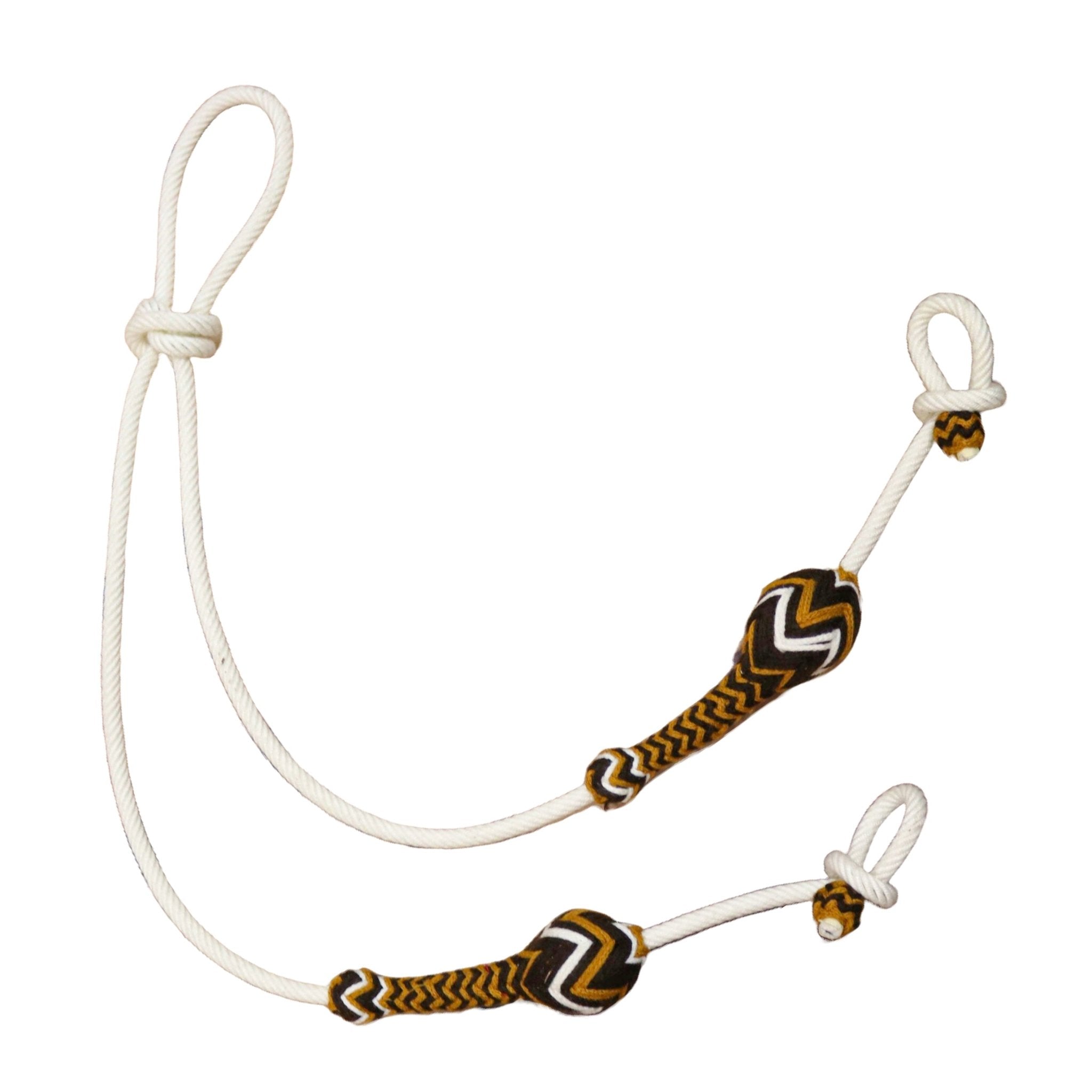 White Charro Riendas Gruesas Mexican Horse Reins - M-Royal Saddles