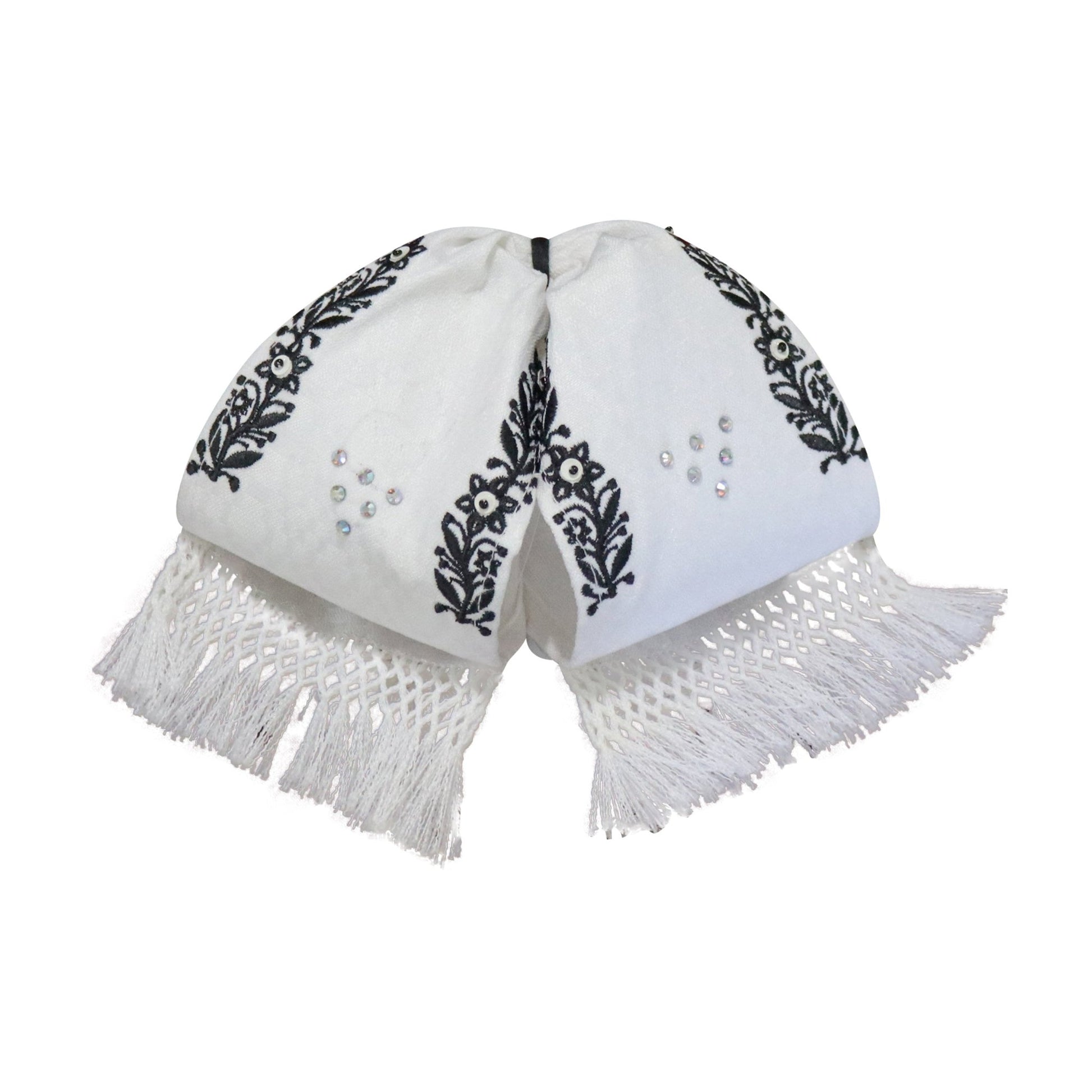White Mono Mexican Charro Flor Camisa Charra - M-Royal Saddles