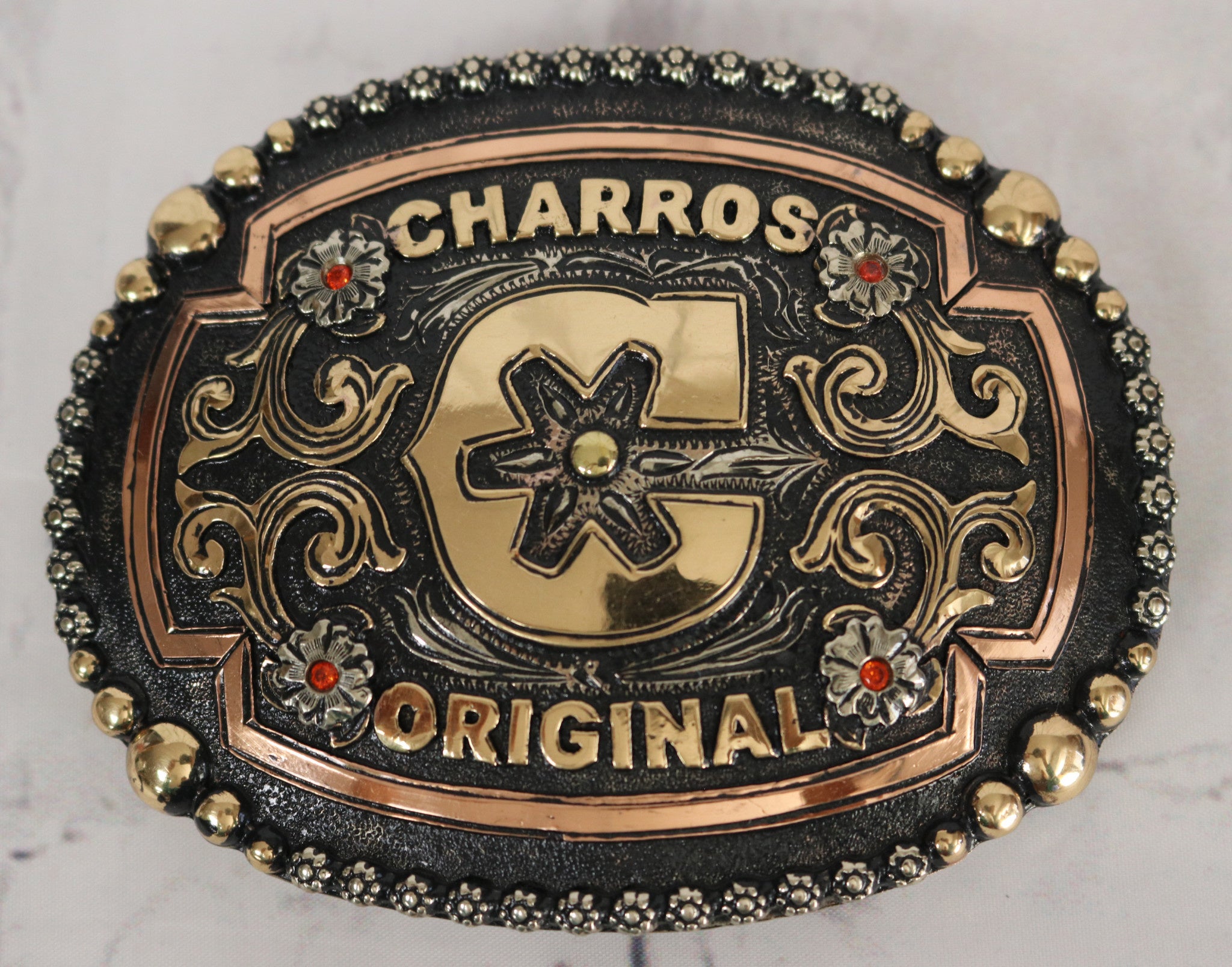 Charros Original Brass “C” Belt Buckle – M-Royal Saddles