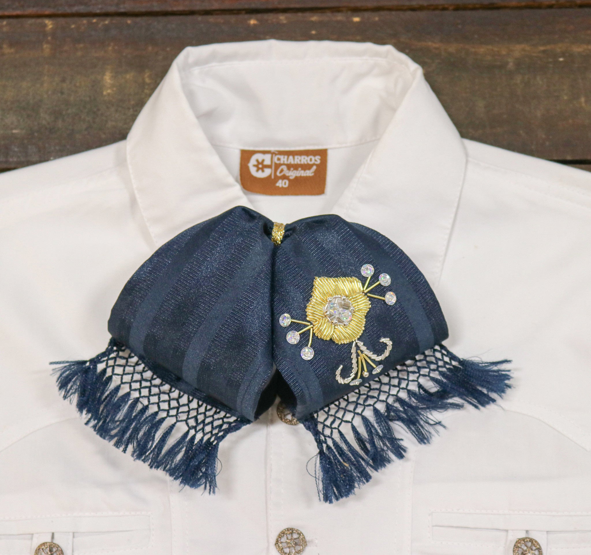 Azul Flower Mono Mexican Charro Flor Camisa Charra – M-Royal Saddles